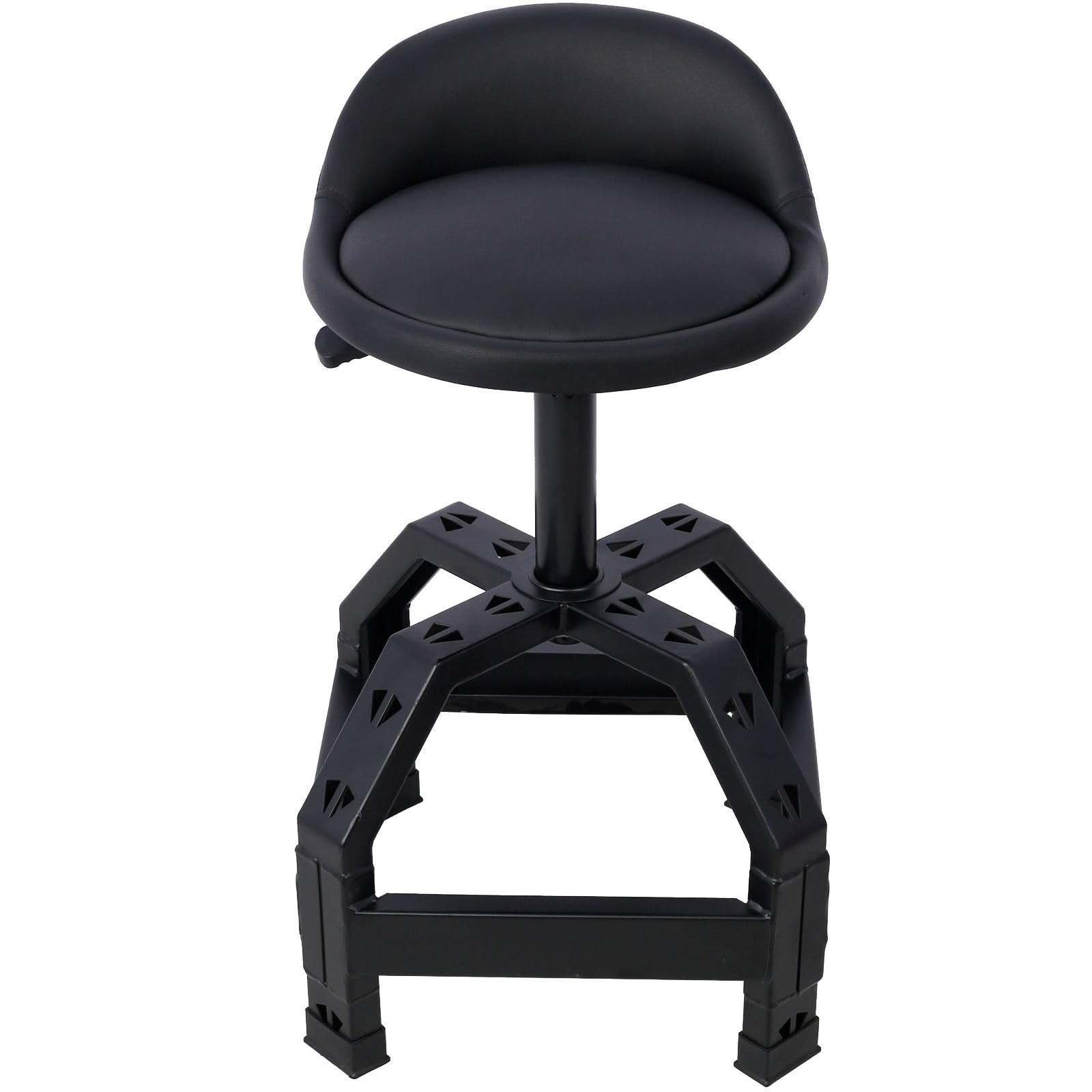 FRITHJILL Heavy Duty Pneumatic 360 Degree Swivel Mechanics Stool with Foam Cushioning and 300 Lb Weight Capacity, Black