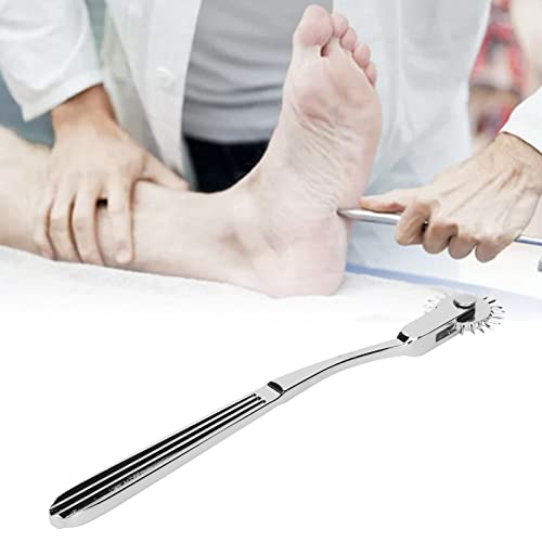 Neurological Pinwheel, Comfortable To Grip Lightweight Wartenberg Neuro Pinwheel 22 Metal Spikes Rolling Fan for Testing Nerve Sensitivity