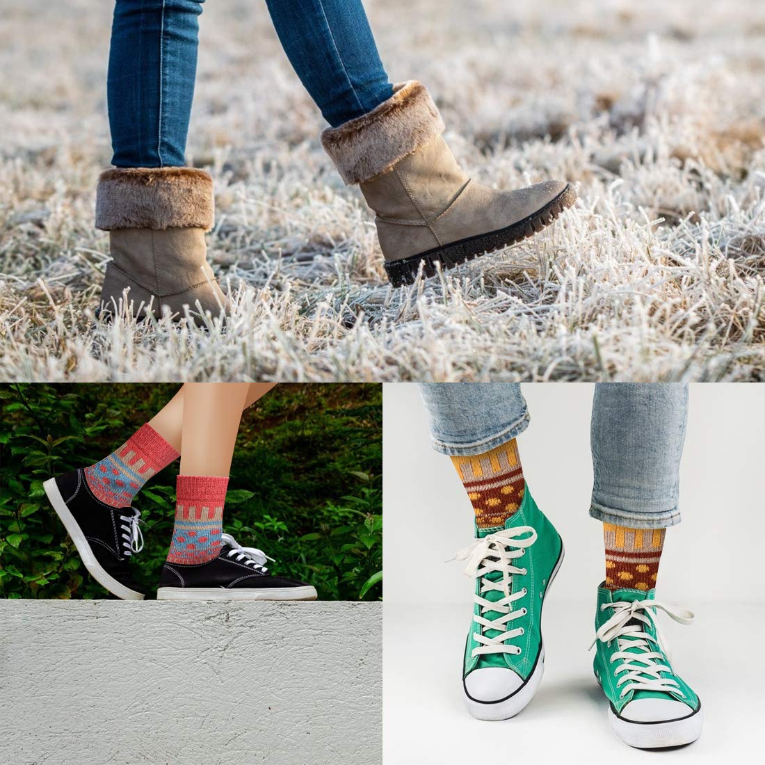 FYC Women Socks Winter - Gifts for Women - Warm Thick Soft Wool Socks Christmas Gifts Socks Cozy Crew Socks