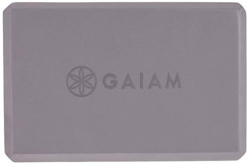 Gaiam Yoga Block - Supportive Latex-Free Eva Foam - Soft Non-Slip Surface with Beveled Edges for Yoga, Pilates, Meditation - Yoga Accessories for Stability, Balance, Deepen Stretches