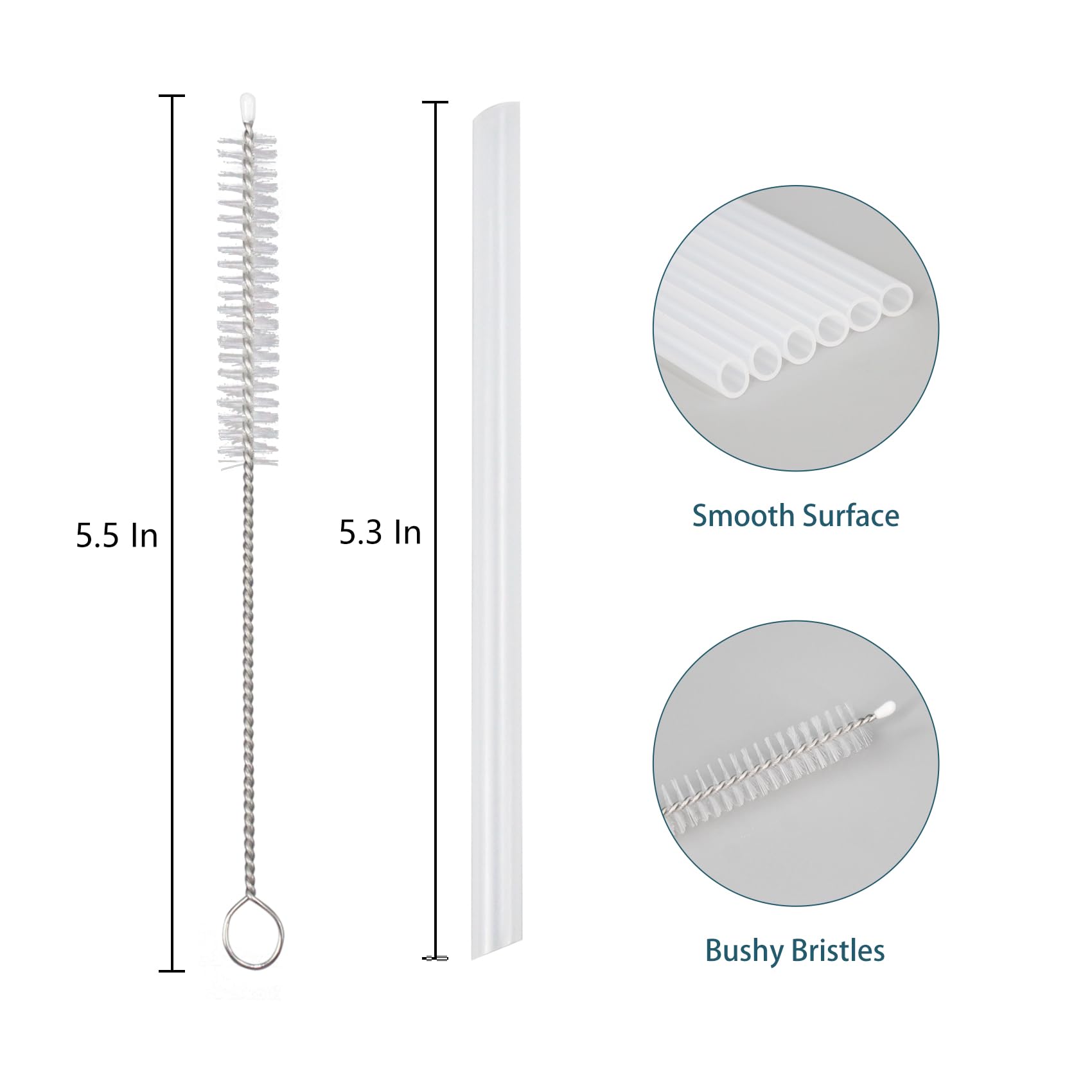 KLOWOAH Replacement Straws Compatible with Zak 16oz Water Bottle, (Pack of 6)