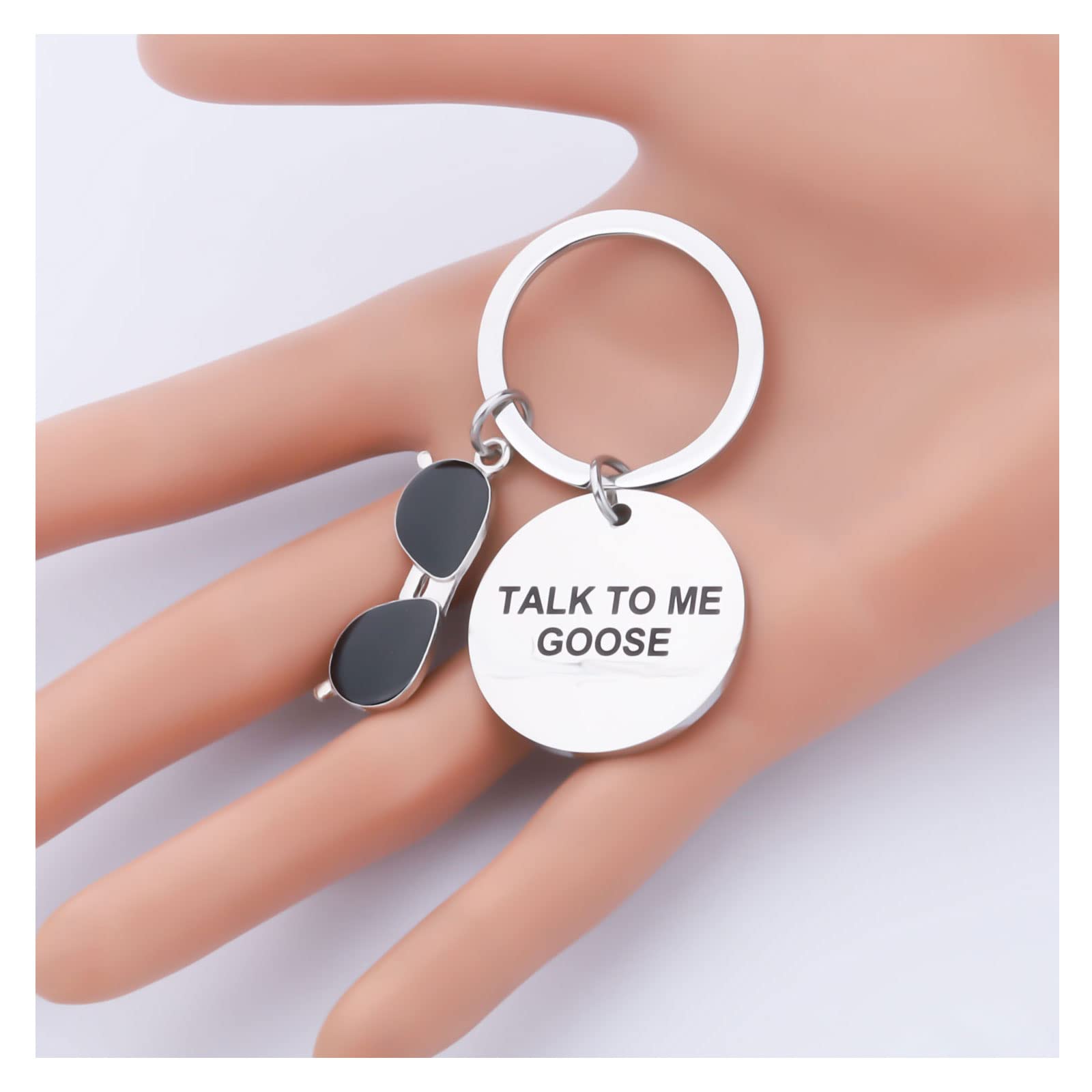 Funny Pilot Gift Flight Crew Gift Talk To Me Goose Keychain(Talk To Me k