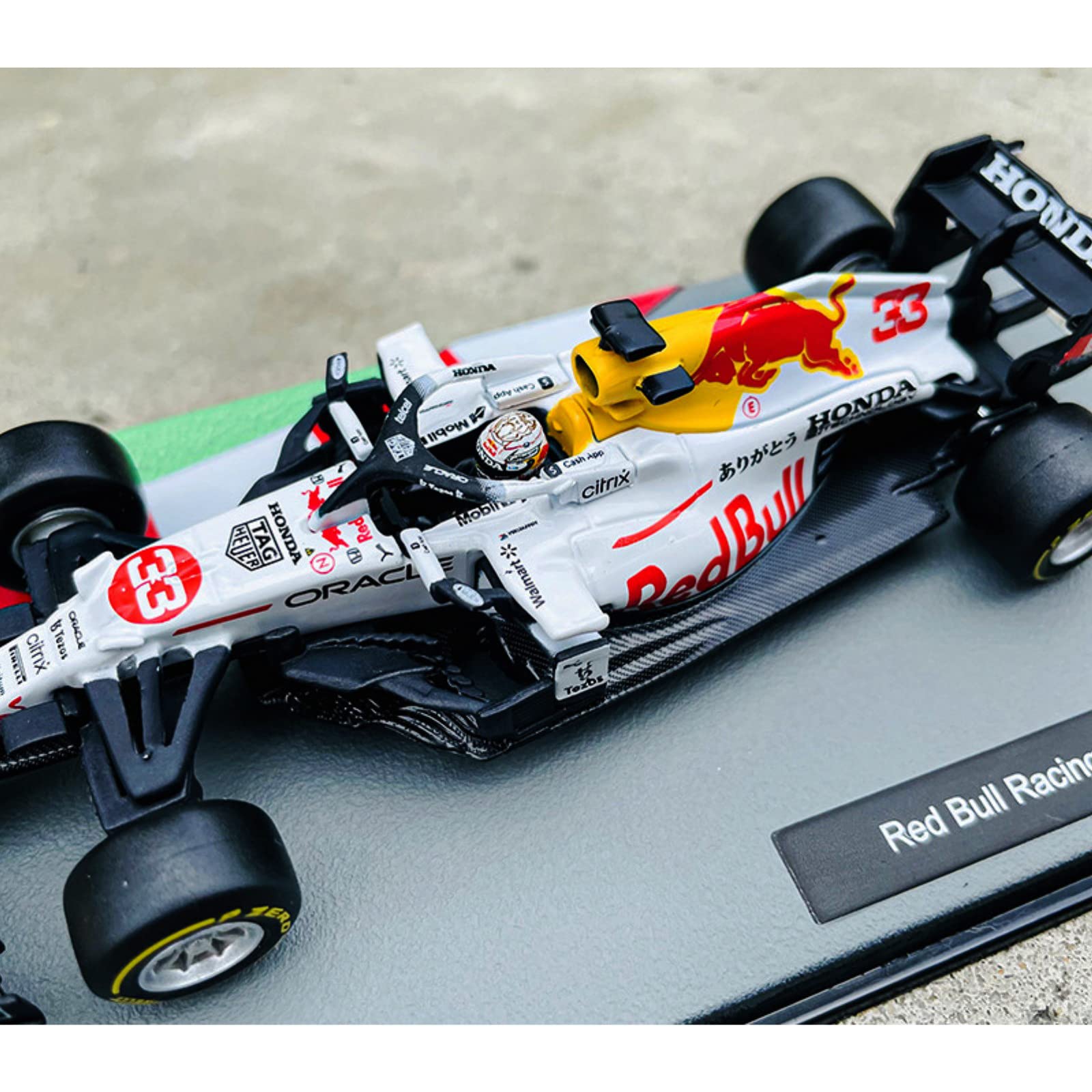 HTLNUZD Bburago 1:43 2021 Racing RB16B #33 Formula F1Max Verstappen 2nd Turkish1/43 Diecast Alloy Collectible Toy Car Model (Hardcover Version)