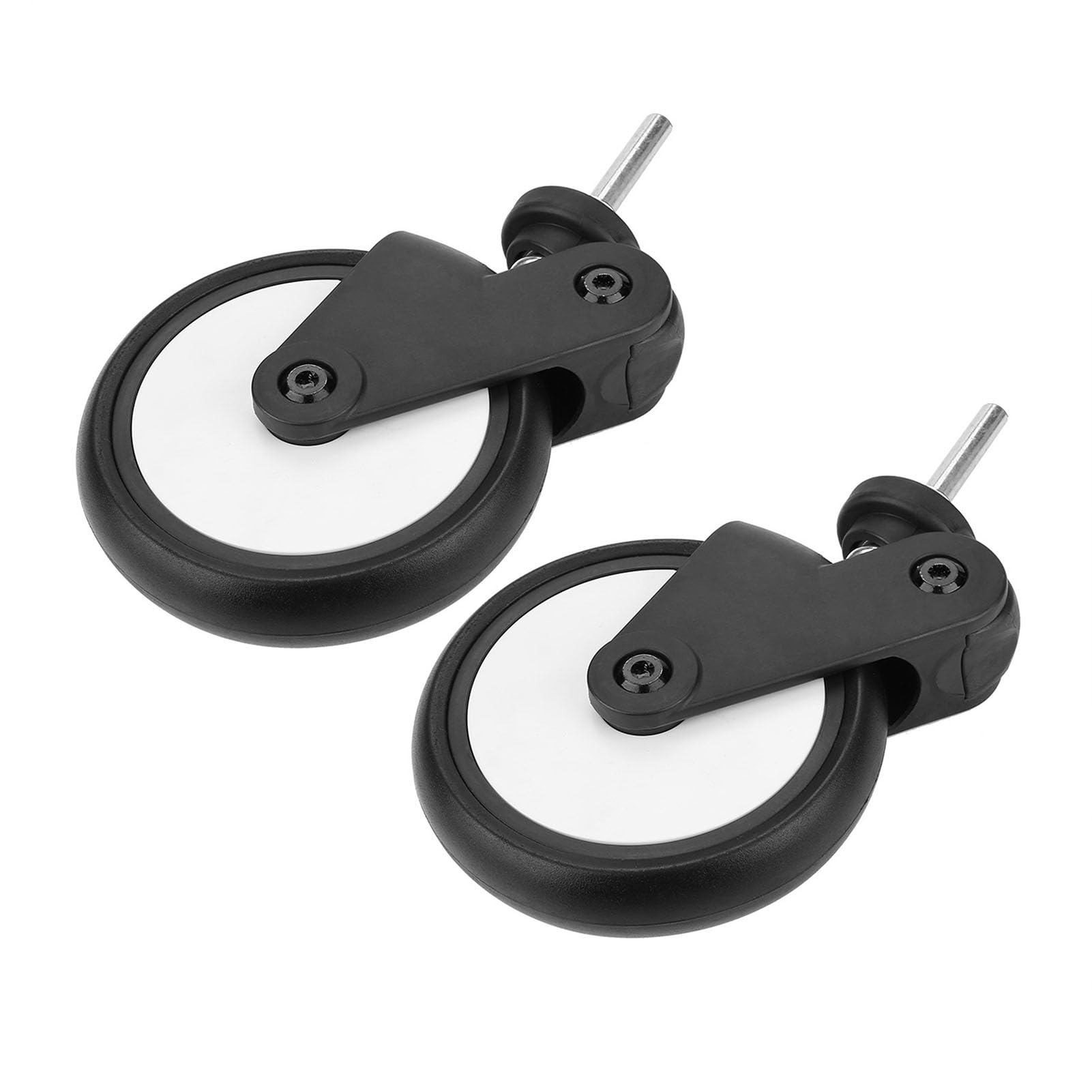 GLOGLOW Front Wheel Set for Baby Jogger, Premier Strollers Replacement Caster Wheels Set Baby Strollers Rubber Wheels Accessories Yoya Vovo Wheel Kids Carriage with Tools(Front Wheel)
