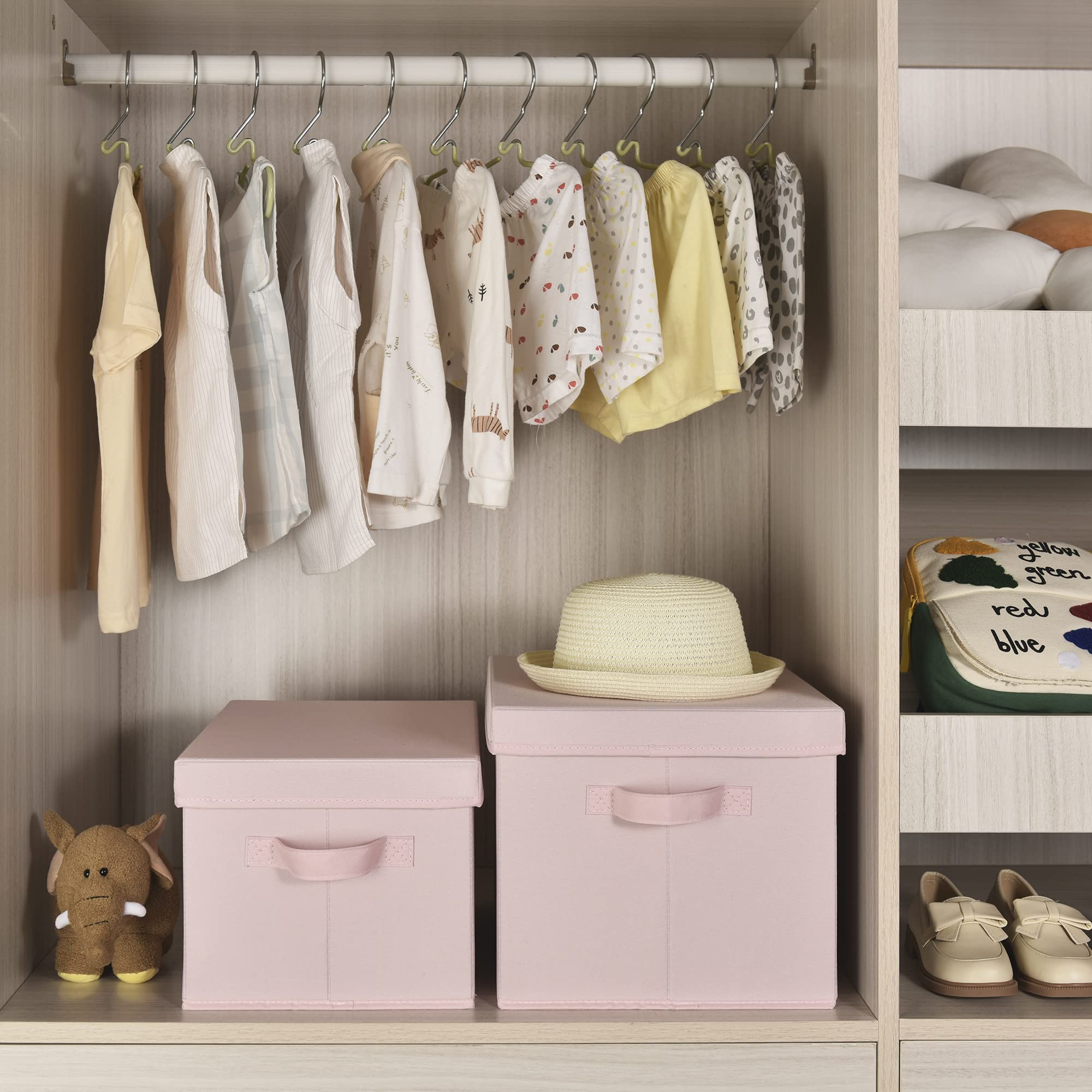 GRANNY SAYS Bundle of 3-Pack Lidded Closet Storage Bins & 3-Pack Organization and Storage Bins