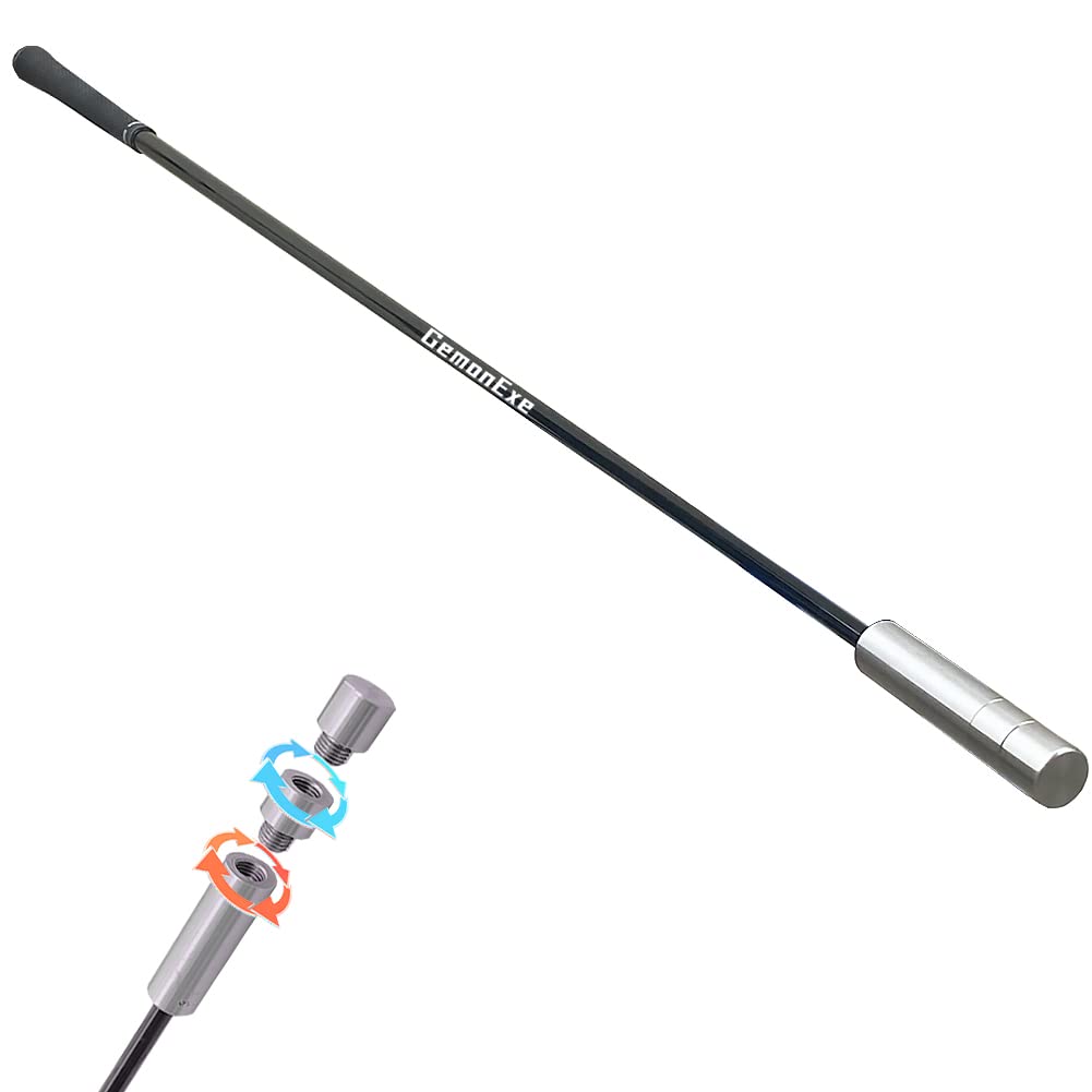 GemonExe Adjustable Clubs Weight Golf Swing Speed Trainer,Overspeed Golf Speed Stick,Science Golf Training Aid System for Distance, Rhythm, Tempo, Warmup,Correction for Strength