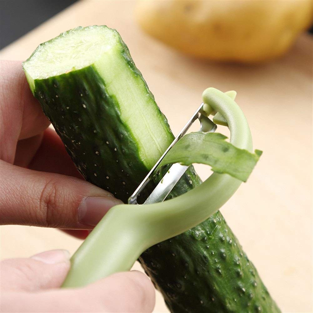 Fruits Vegetable Peeler Potatoes Peelers Carrot Pineapple Orange Zesters easy Peeling Tools Kitchen Gadgets DUO ER (Color : Beige)