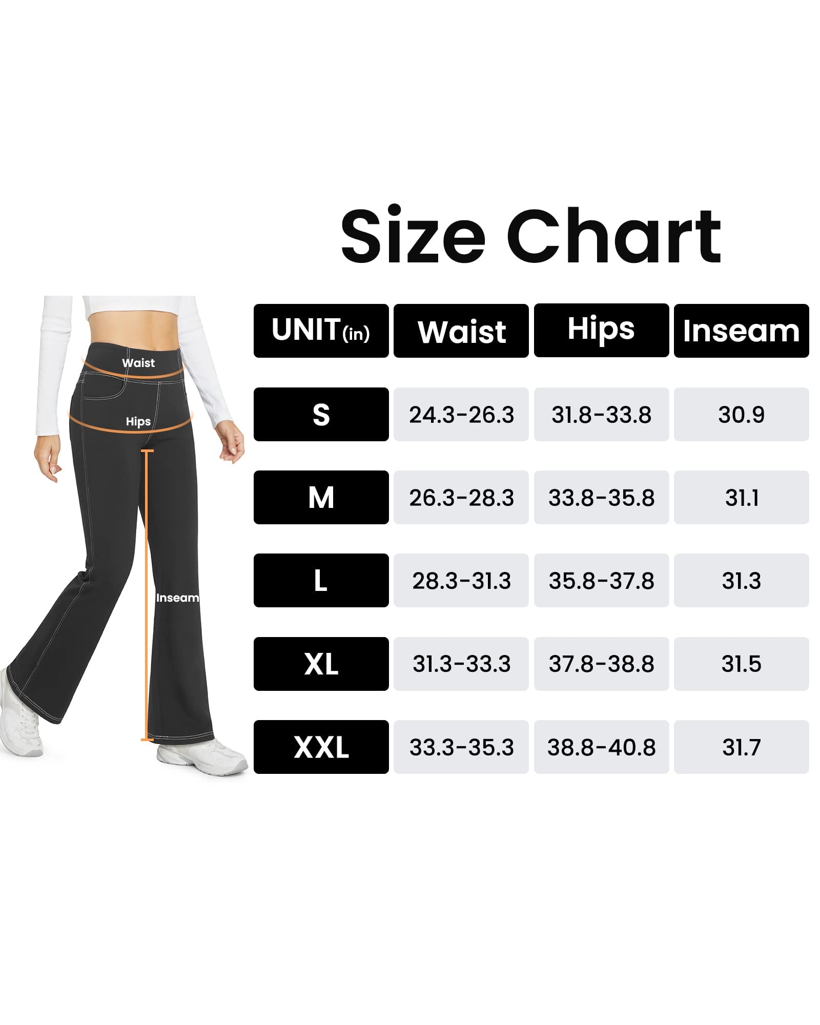 G4Free Women's Fleece Lined Bootcut Yoga Pants with Pockets Flare Thermal Warm Casual Work Pants (Black,M)