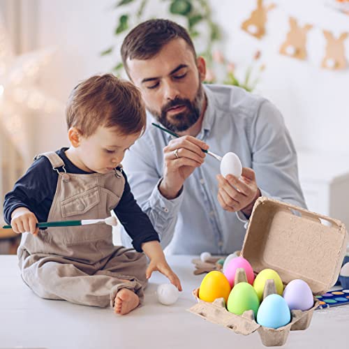 Half Dozen Egg Cartons 25 Pack, Blank Natural Pulp Egg Cartons 6 Count for Chicken Eggs Reusable, Storage Tray Strong for Holds Up to Six 6 Egg Carton Cardboard Paper Holder Container for Refrigerator