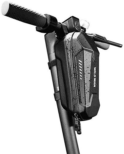 GLDYTIMES EVA Storage Bag Suitable for Electric Scooter Bicycle Trolley Front Suspension Bag Durable can Accommodate Charger Tool for Ninebot Xiaomi Scooter (New Black 3L)