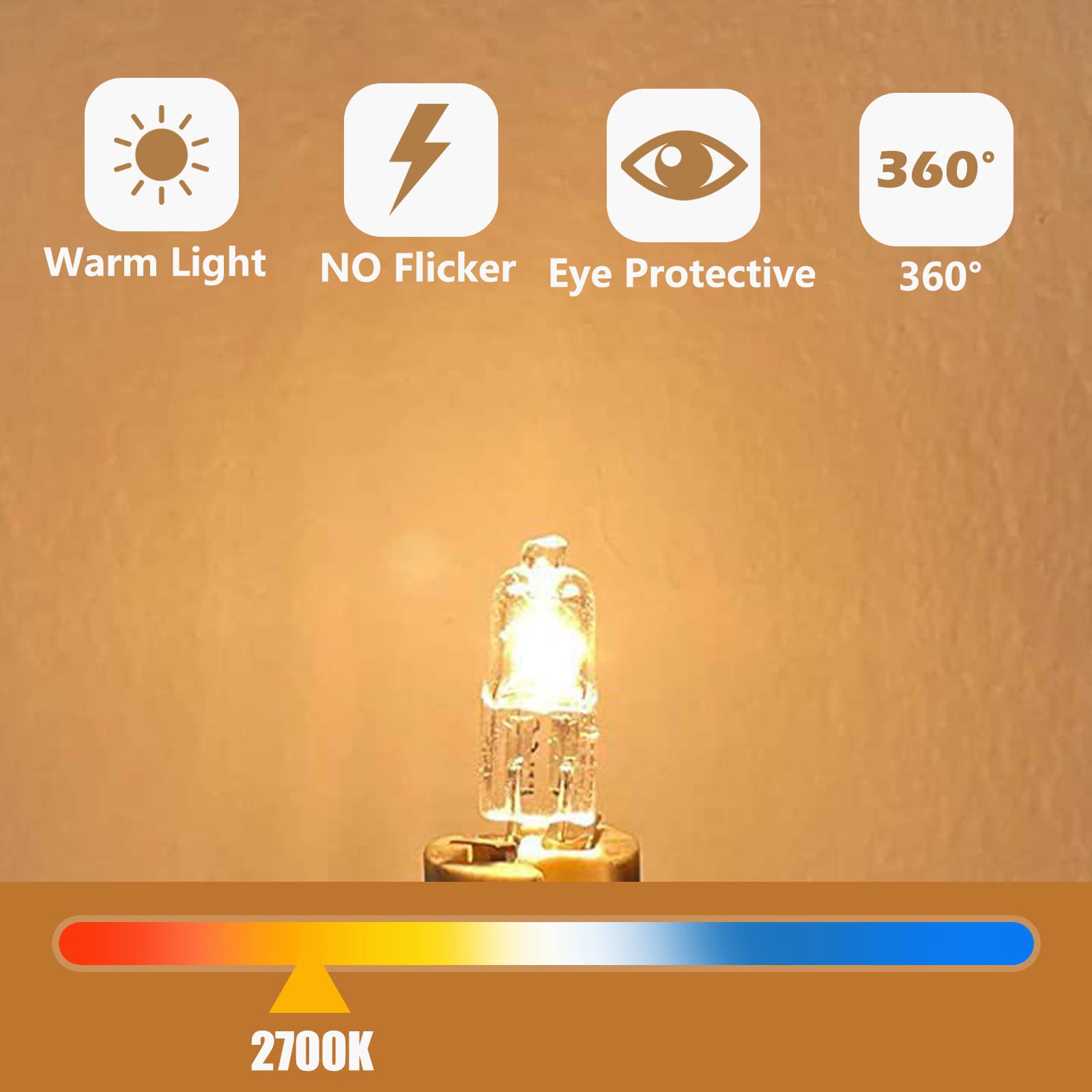 G4 Light Bulb, G4 Halogen Bulbs 20W 12V T3 JC Type, 2700k Warm White Halogen Light Bulb Bi-Pin Base AC/DC 12 Volt, Dimmable G4 Bulb for Under Cabinet Lighting, Chandeliers, Landscape Lighting, 12 Pack