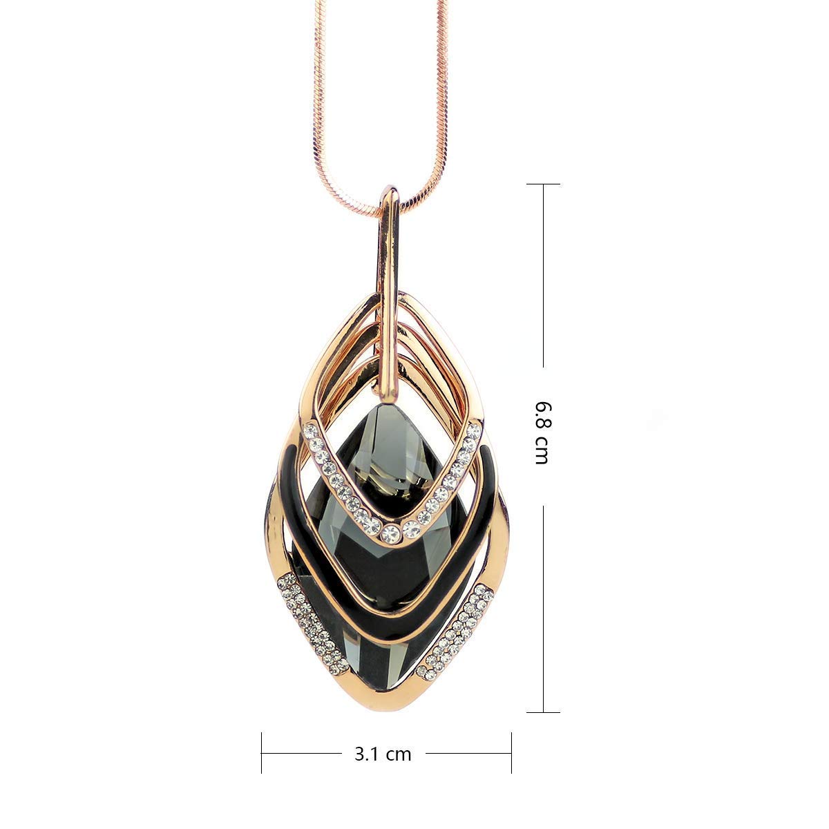 Gexo 3PCS Long Pendant Necklaces for Women Disk Circle Pendant Triple Stack Pendant Necklace Tassel Sweater Necklace Statement Necklace Set