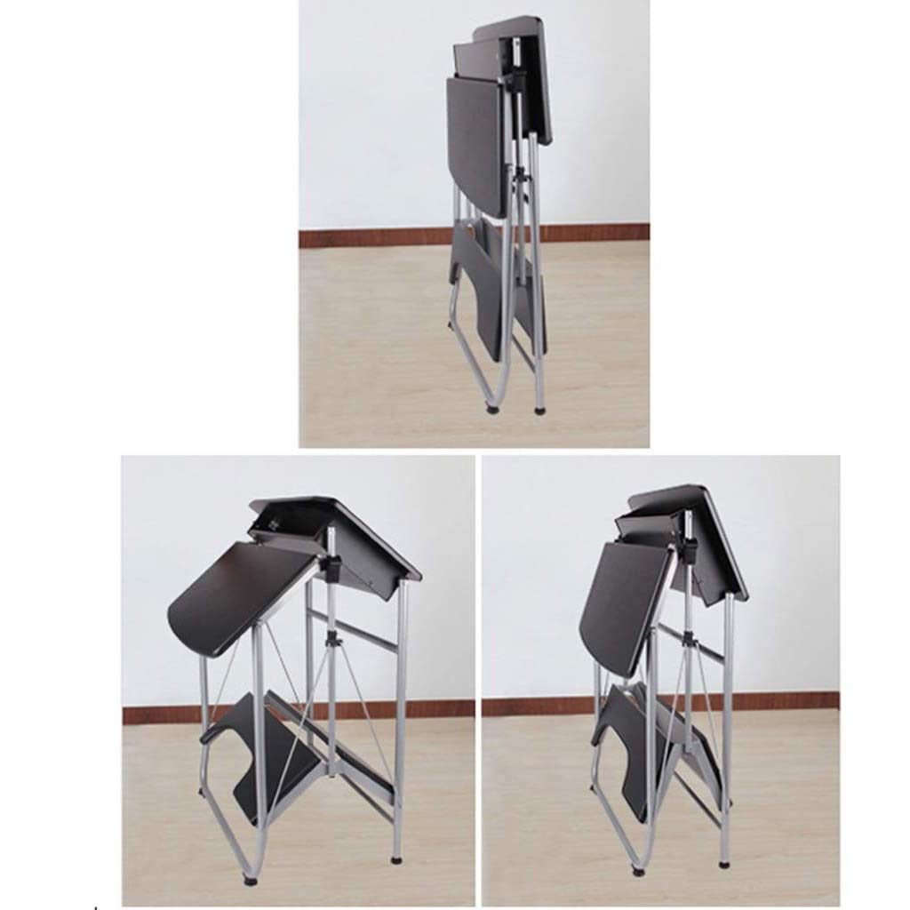 GaRcan Portable Folding Table, Home Writing Desk, Mini Small Computer Desk Double The Comfort (White)