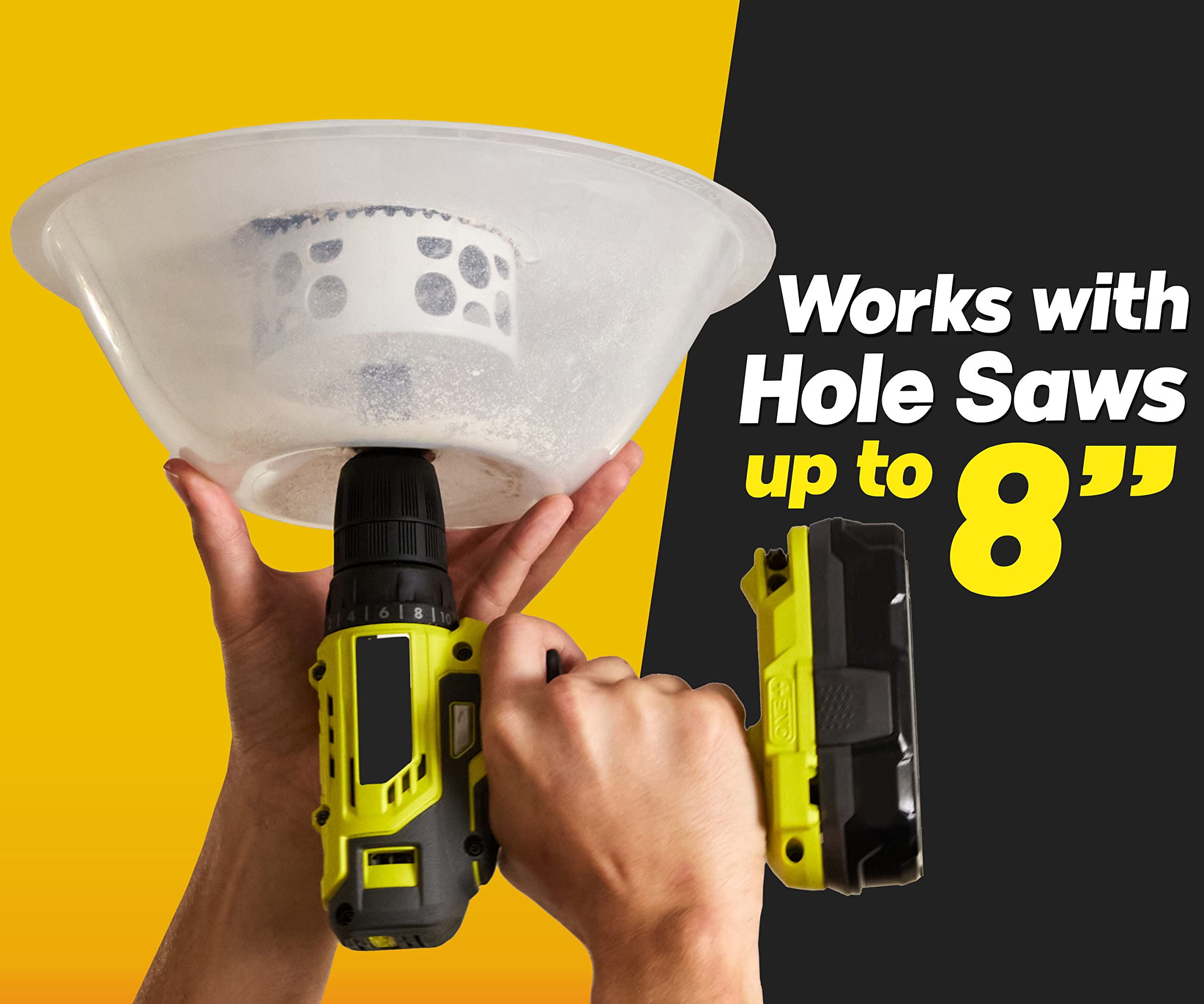 Hole Saw Dust Bowl (2 Pack) - Dust Bowl for Hole Saw, for Installing Recessed Lights and Works with All Hole Saws