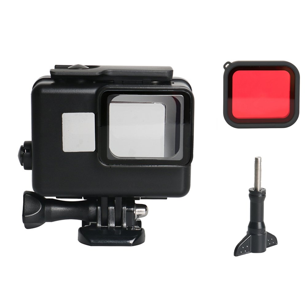 for Gopro Hero 7 Black Waterproof Housing Case, Underwater Protective Diving Case Shell 45M with Bracket for Hero 6 5 2018 Action Sports Camera