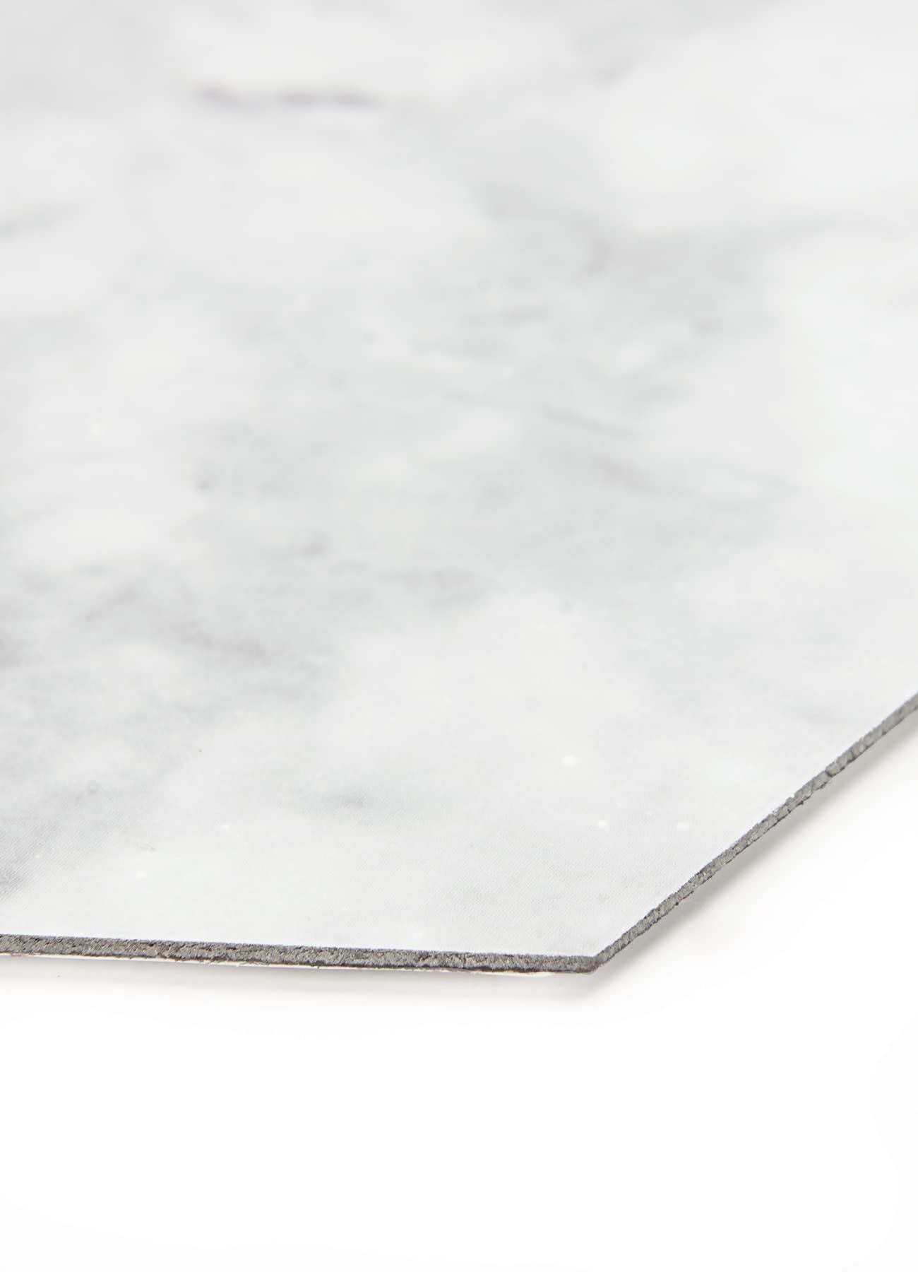 FloorPops 9" x 10.4" Milena Peel & Stick Hexagon Vinyl Floor Tiles (10 Tiles), (4.5 sqft/Carton), Gray