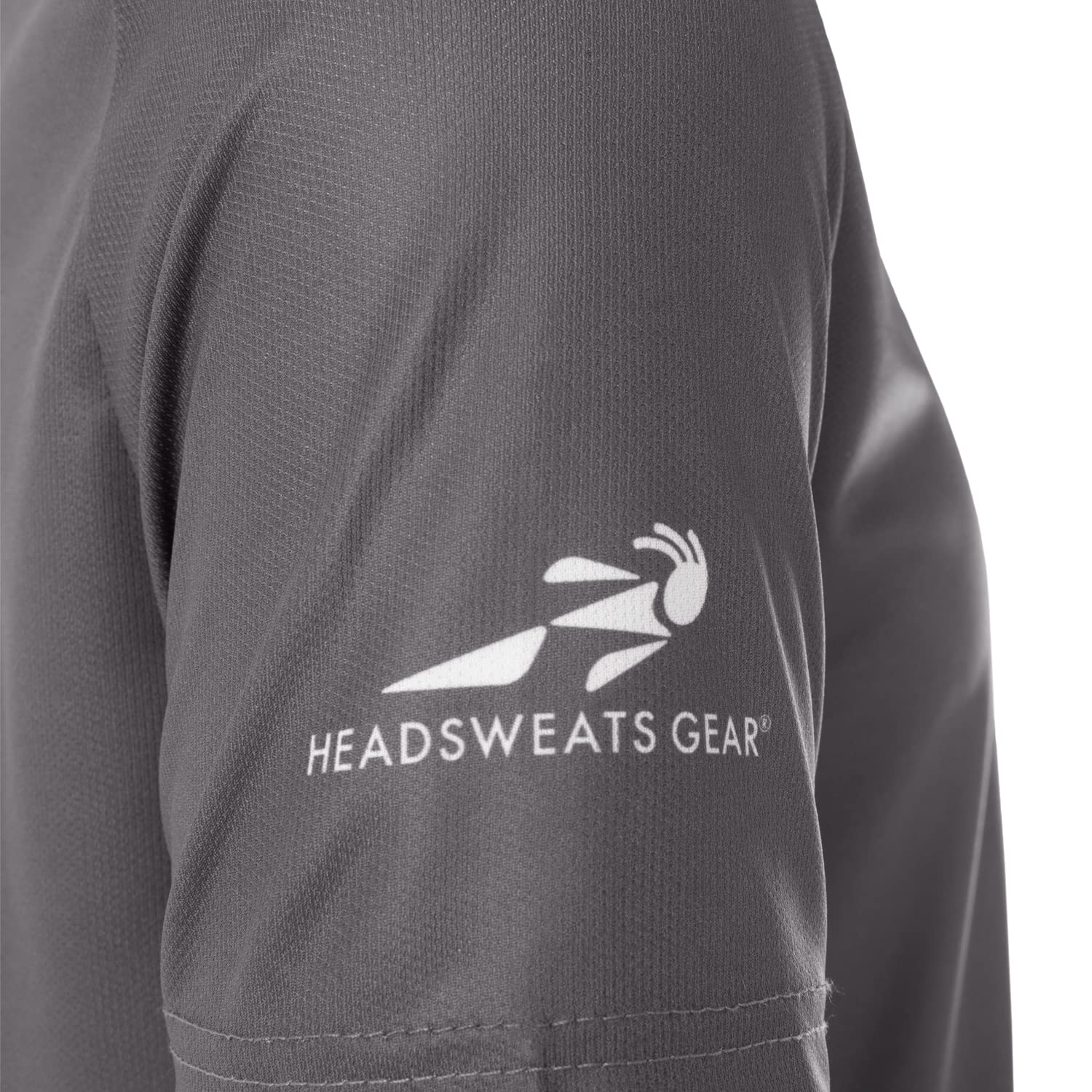Headsweats Men's Standard Short Sleeve Performance Recycled Polyester Tee Shirt, Grey, Large