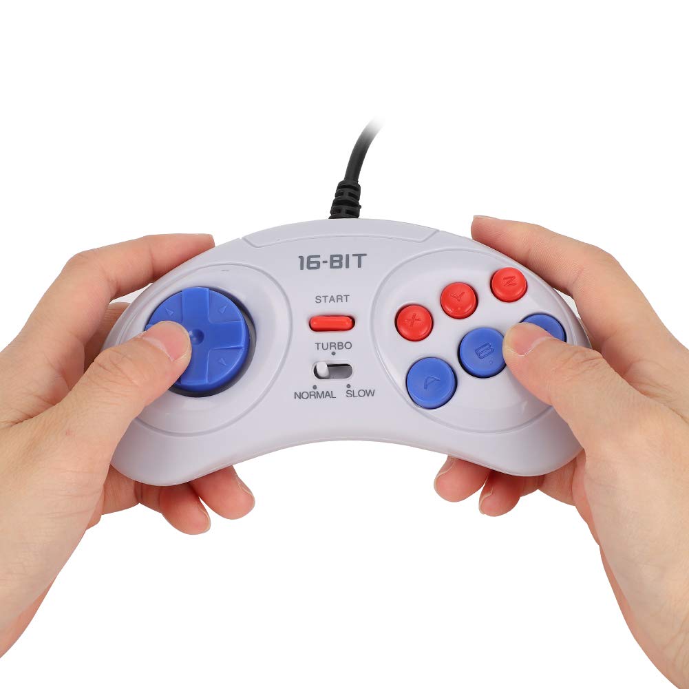 Gamepad, Lightweight White Sturdy Game Console with Comfortable Hand Feeling for Sega