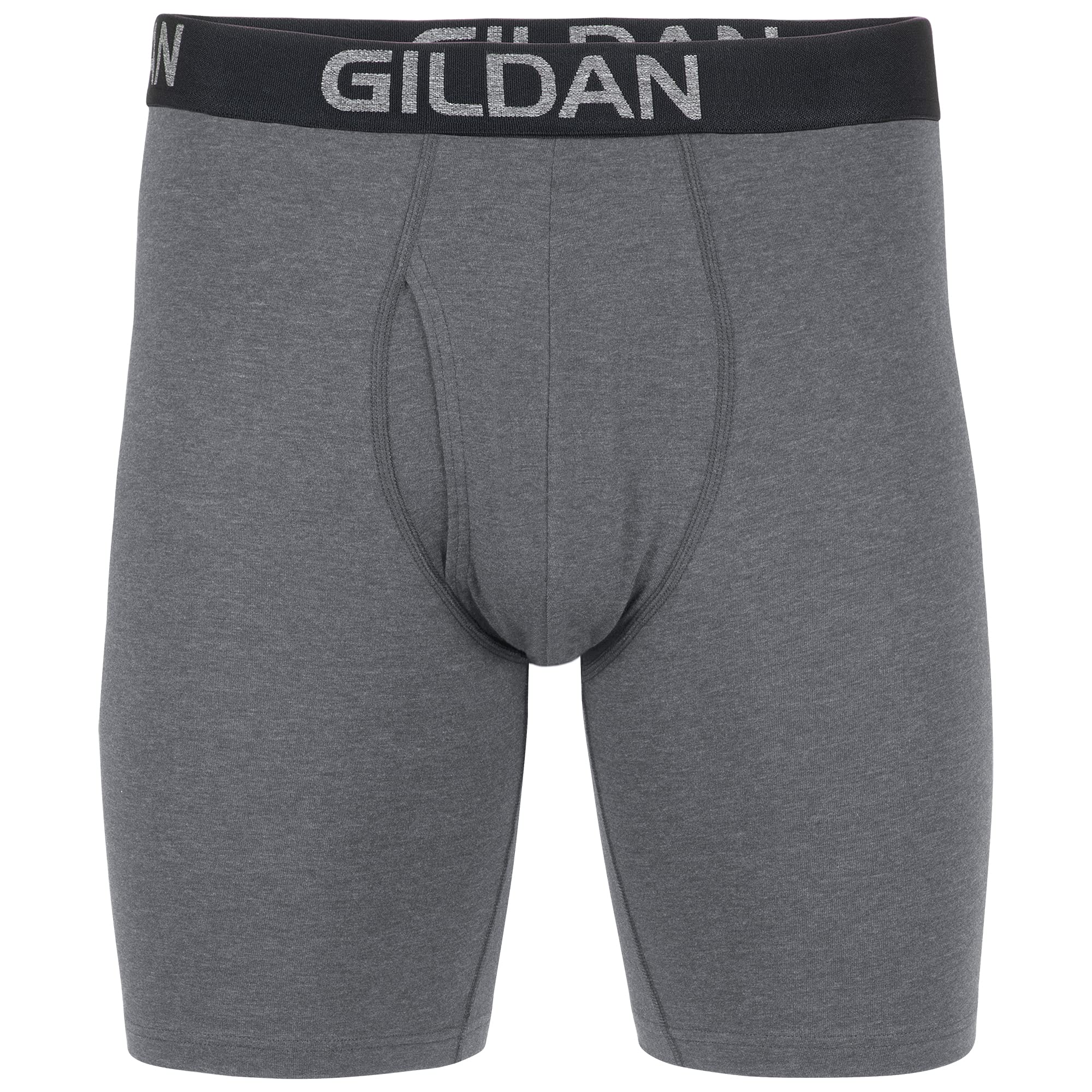 Gildan Men's Underwear Cotton Stretch Boxer Briefs, Multipack, Black Soot/Heather Dark Grey/Green Midnight (4-Pack), X-Large