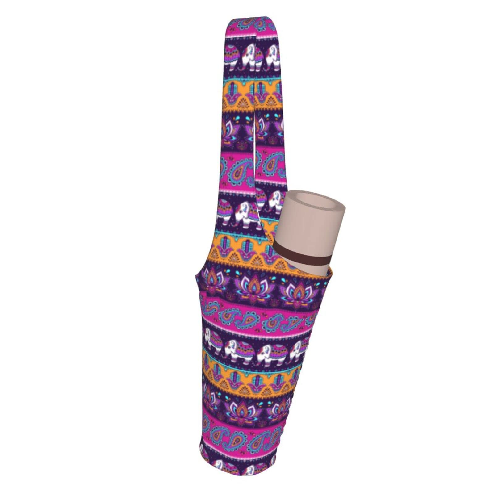 goxhquz Yoga Mat Bag,Elephant Pattern Exercise Yoga Mat Carrier Bag With Large Size Pockets And Inside Small Pocket Fit Most Size Mats For Women Men