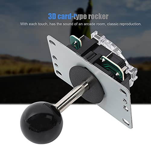 KOSDFOGE CY-822A DIY Arcade Game Button and Joystick Single Rocker Set for Raspberry Pi PC Game Machine, for Arcade Game, Fighting Game, etc.(Black)