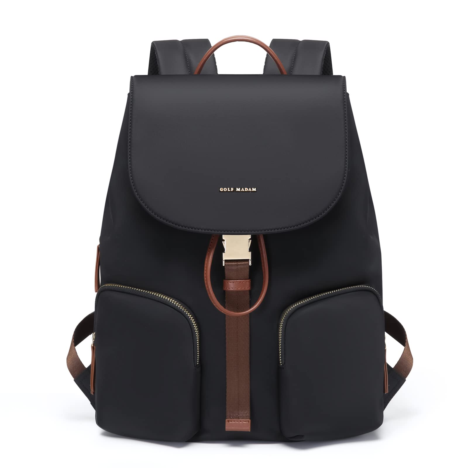 GOLF SUPAGS Laptop Backpack for Women College Computer Bag Work Travel Backpack Purse Fits 15 Inch Notebook (Black)