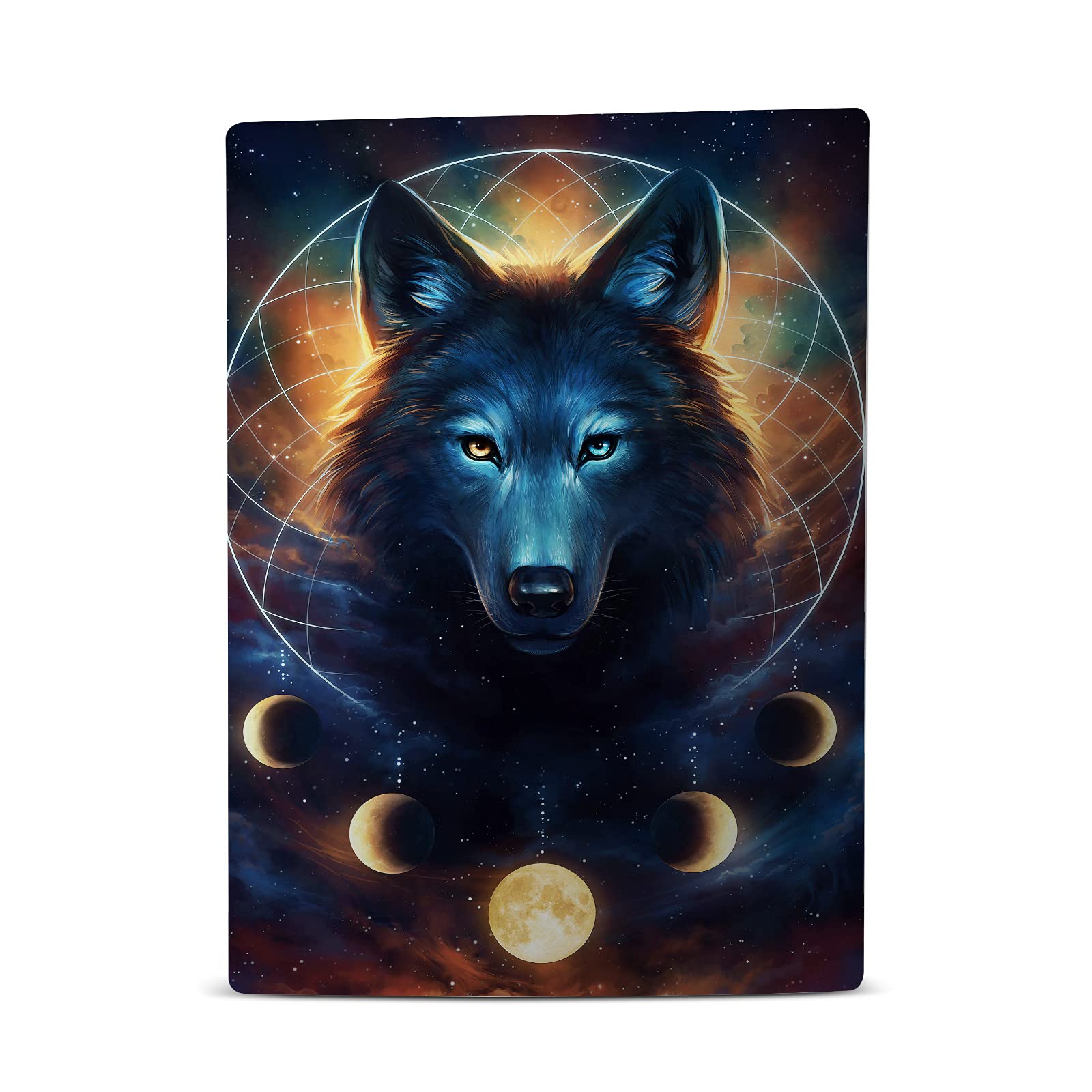 Head Case Designs Officially Licensed Jonas JoJoesArt Jödicke Dreamcatcher Wolf Art Mix Vinyl Faceplate Sticker Gaming Skin Case Cover Compatible with Sony Playstation 5 PS5 Disc Edition Console