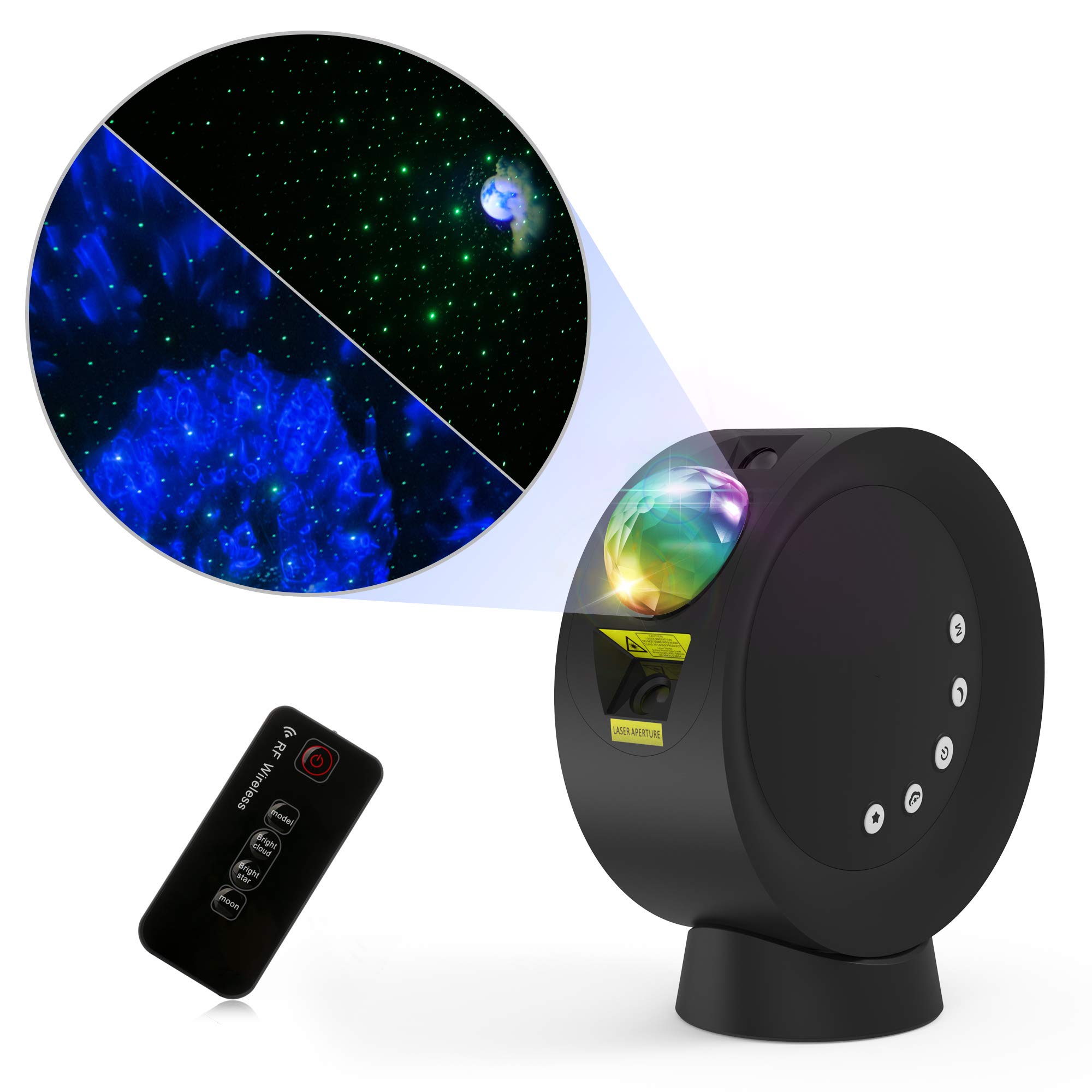 Galaxy Light Projector for Kids, Nebula Star Projector with Remote Control Star Night Light for Bedroom Party Home Decor Planetarium Ambiance Gift for Children and Adults (Black)