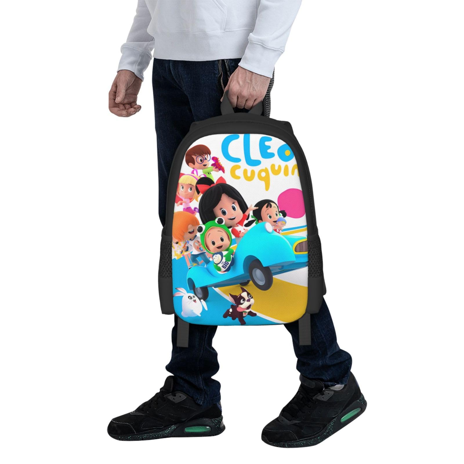GLGFAS Cleo Anime Cuquin Backpack Large Capacity Leisure Travel Backpack Book Bag Outgoing Daypack 12.5x5.5x16.5 inch
