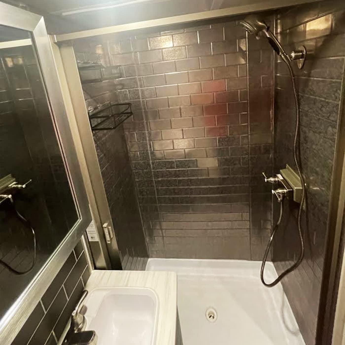 From Plain To Beautiful In Hours 133-WT-SUB-KIT Subway Tub and Shower Wall Panels Surround, Gloss White, 96 Square Feet