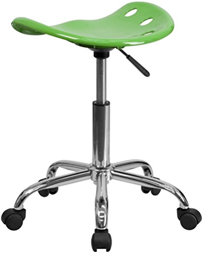 Flash Furniture Taylor Vibrant Spicy Lime Tractor Seat and Chrome Stool