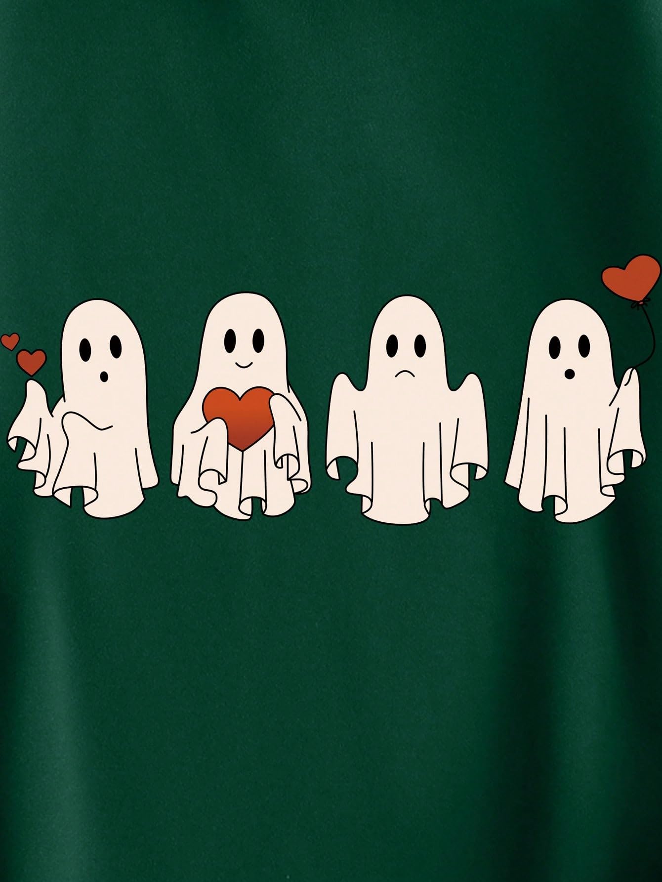 Floerns Men's Letter Graphic Print Lightweight Hoodies Long Sleeve Drawstring Pullover Sweatshirts With Pockets Green Heart Cartoon S