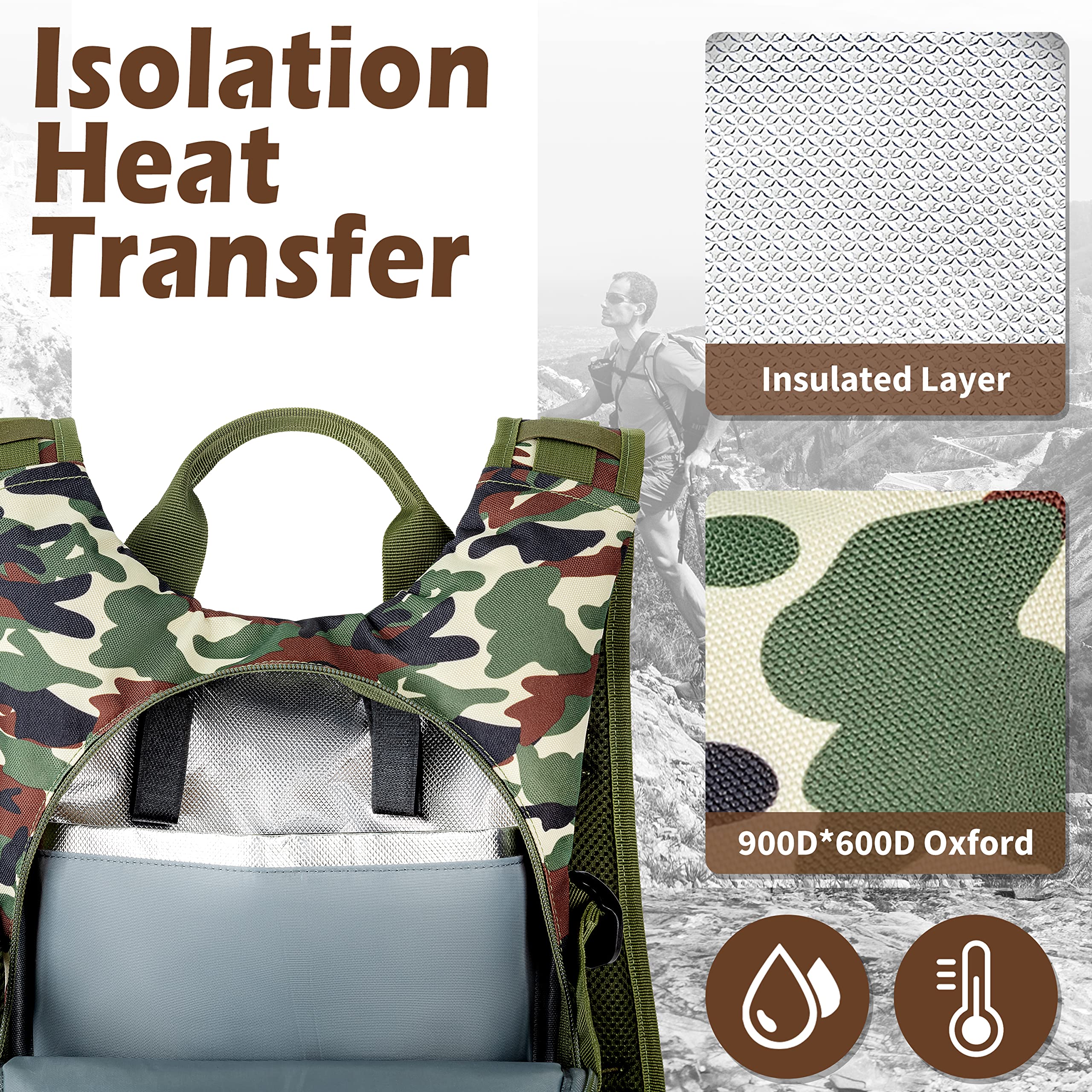 Gelindo Military Tactical Hydration Backpack with 2L Water Bladder Light Weight, MOLLE Tactical Assault Pack for Hiking Biking Running Walking Climbing Outdoor Travel