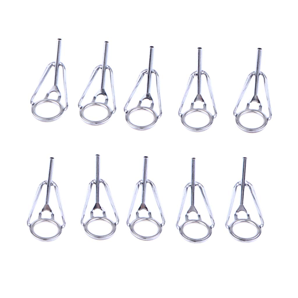 Generic 10pcs Fishing Rod Guides Top Tips Repair Kit Fishing Pole Replacement Parts