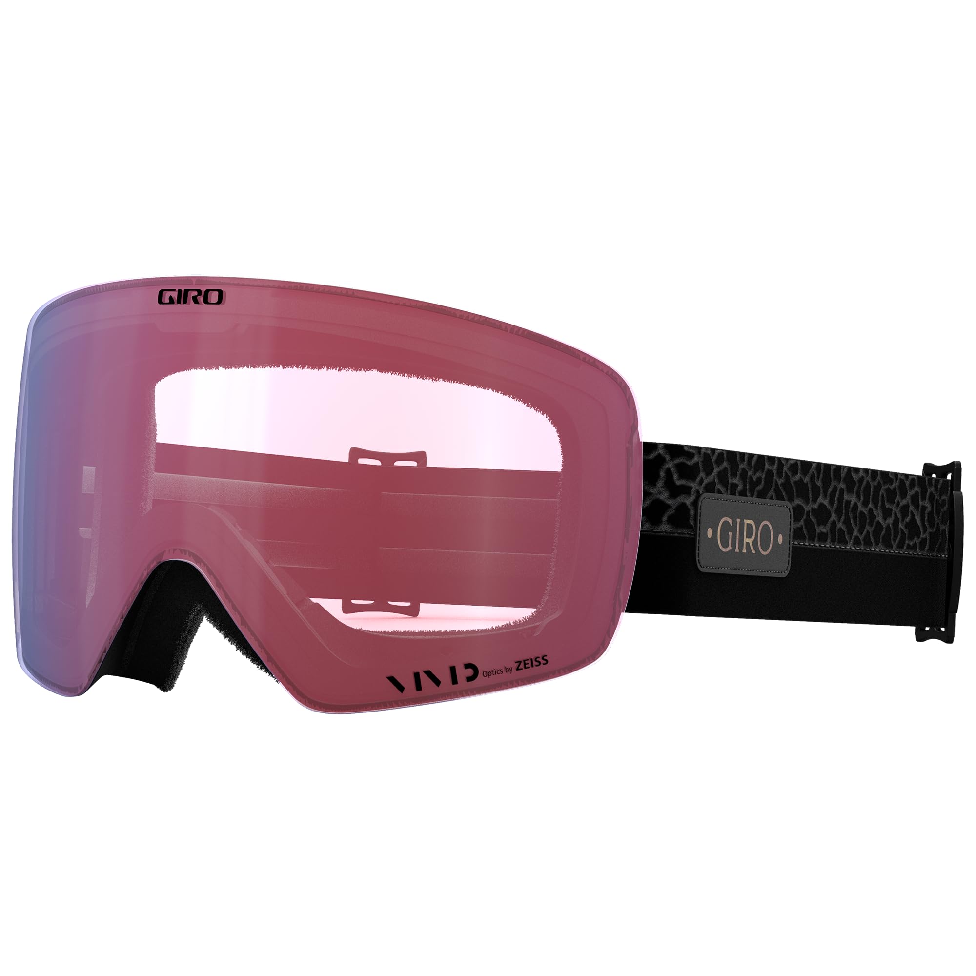 Giro Contour RS Ski Goggles - Snowboard Goggles for Men & Women - Black Craze Strap with Vivid Onyx/Vivid Infrared Lenses