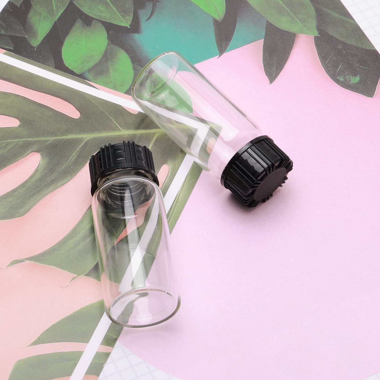 Newzoll 10 Pcs Liquid Sample Vial, 10 mL (0.3 Oz) Clear Liquid Sampling Screwcap Capacity Specimen Vials for Lab Testing