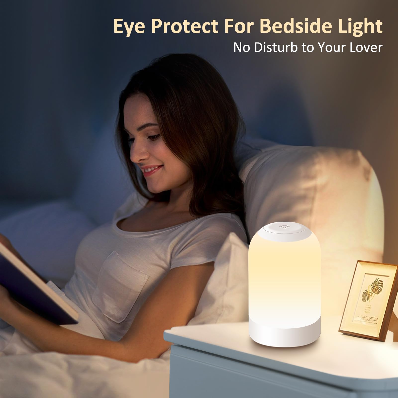 G Keni Baby Night Light for Kids, LED Touch Lamp, Stepless Dimming Nursery Lamp with Timer, Breastfeeding, Diaper Change, Sleep Aid, USB Rechargeable White/Natural/Warm Bedside Light for Bedroom