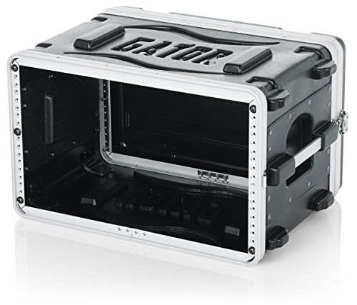 Gator Cases Lightweight Molded 6U Rack Case with Heavy Duty Latches; Shallow 14.25" depth, 6U (GR-6S)
