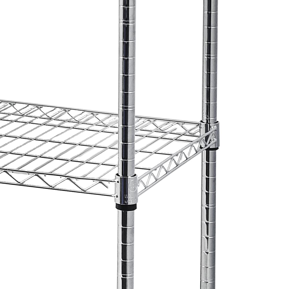GAJUST Shelf Storage Shelves with Casters Heavy Duty 6 Tiers Rolling Cart Utility Racks Adjustable Wire Metal Shelving, Chrome