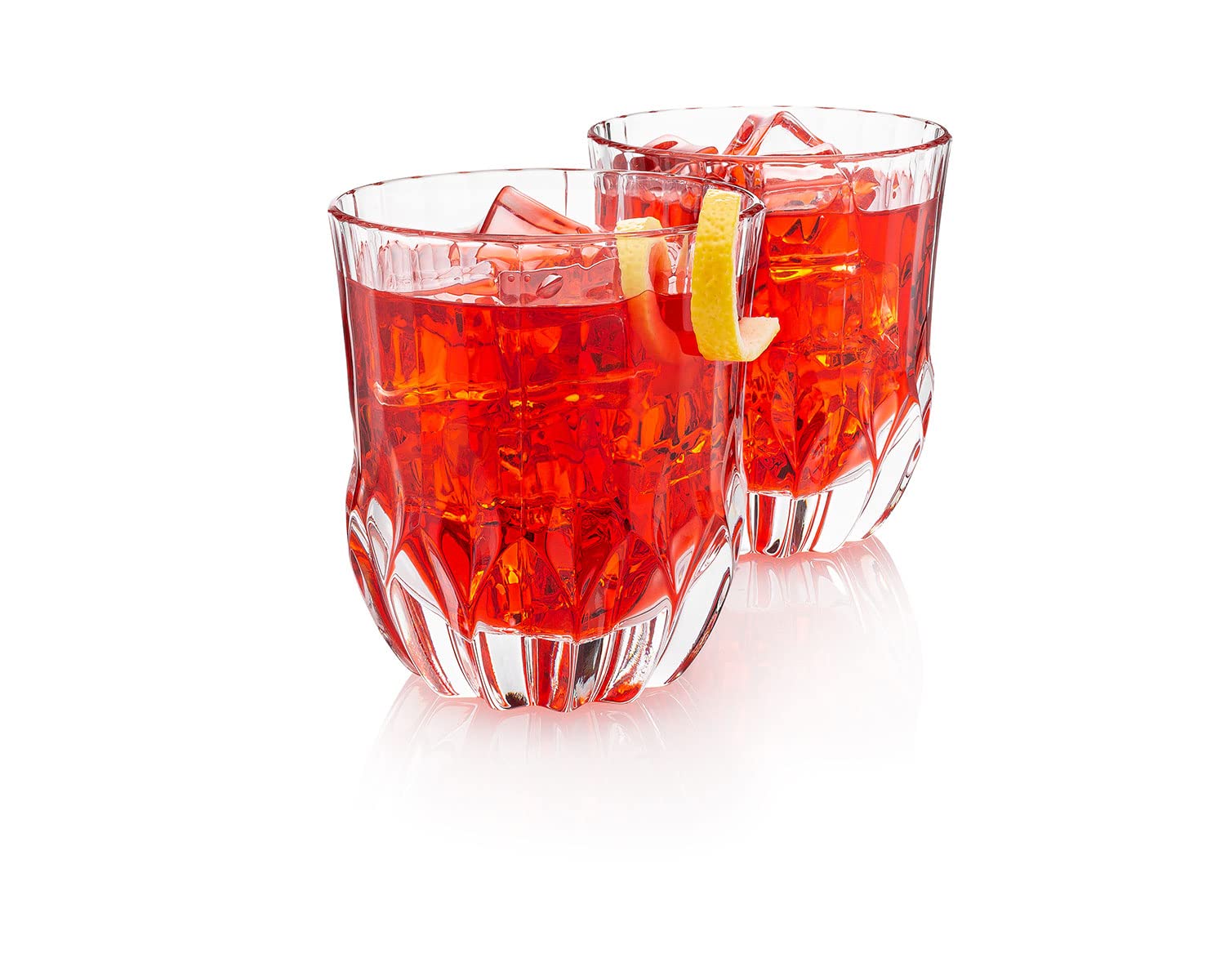 HISTORY COMPANY Luxury Crystal Double Rocks Glass, 2-Piece Set, Crafted in the Tuscany Region of Italy (Gift Box Collection)