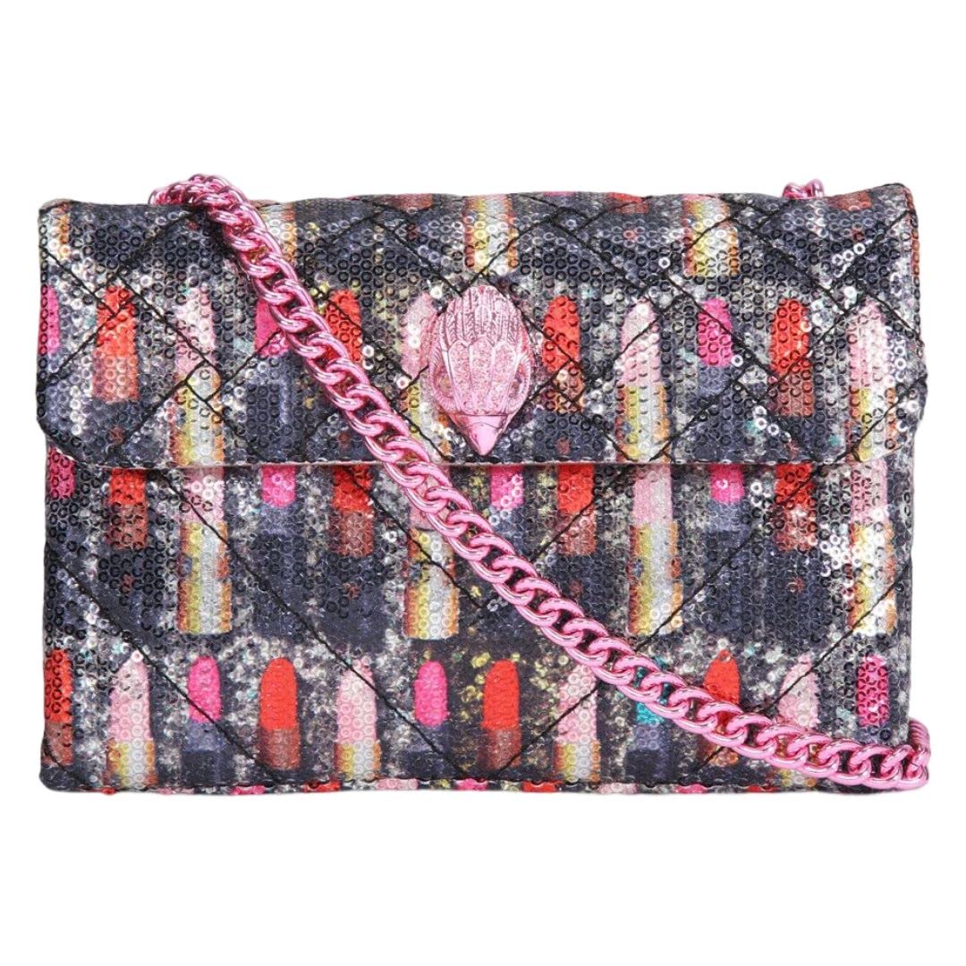 Kurt Geiger Crossbody Womens Kensington Medium Sequin Lipstick Quilted Bag