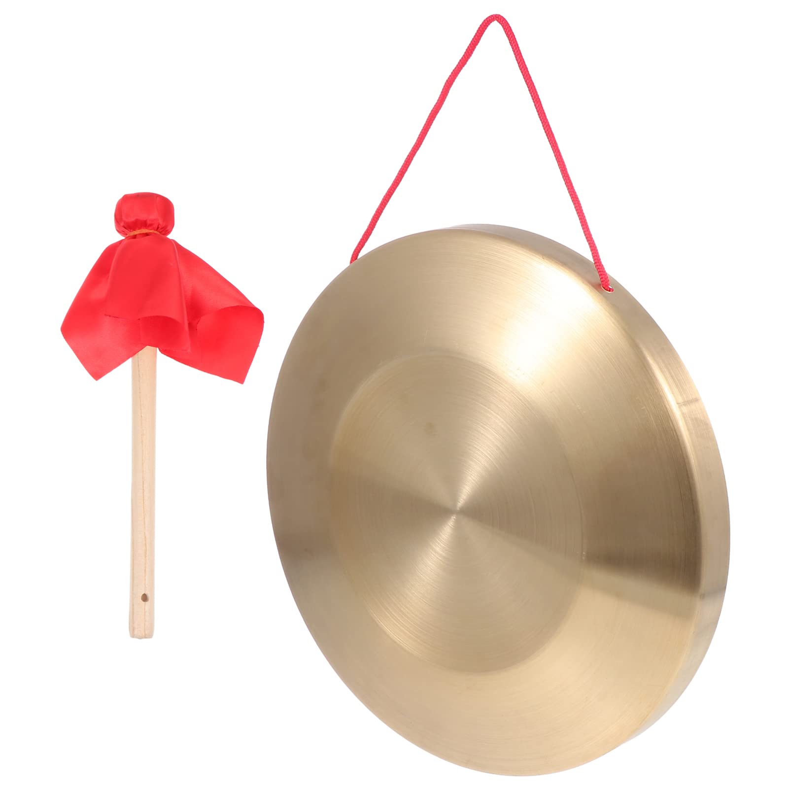Generic Gong with Mallet, 22 cm/8.66inch Tam Tam Gong Traditional Chinese Percussion Instrument, Copper Decorative Chau Gong for Home, Office (H214140W243F9W3F2)