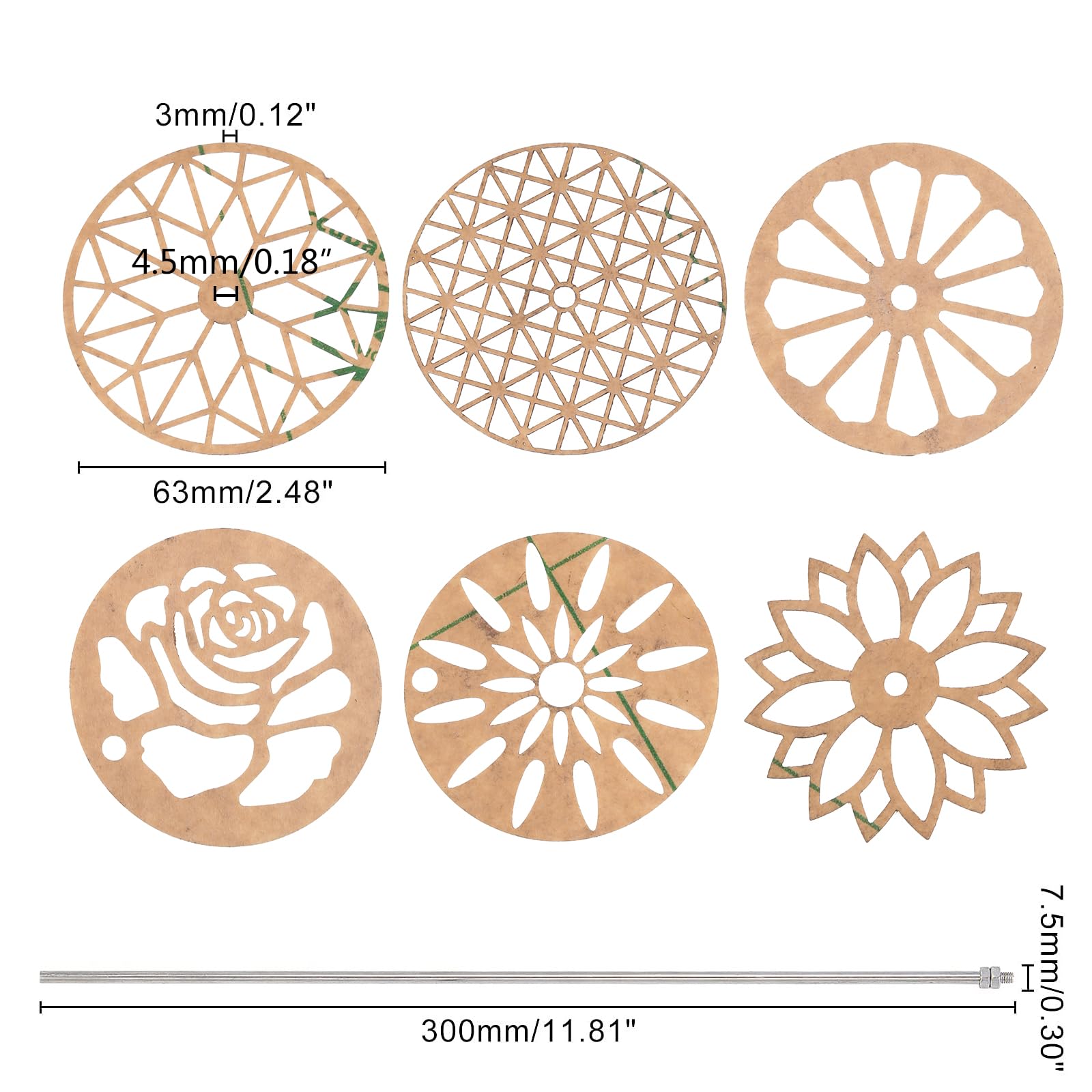 For Creative Soap Mold Tools Set Includes 6 Pcs 7cm Round Flower Templates 1 Pc Stainless Steel Rod 1 Pc Clear Storage B Soap Making Supplies Kit For Adults Kids