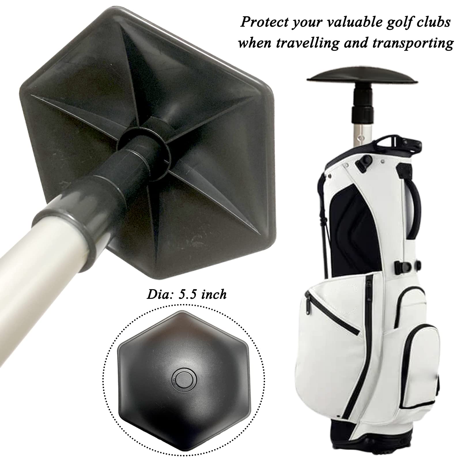 Golf Travel Bag Support Rod - Aluminum Telescopic Golf Club Support System Pole, Outdoor Sport Accessories,Adjustable, Max to 52" L