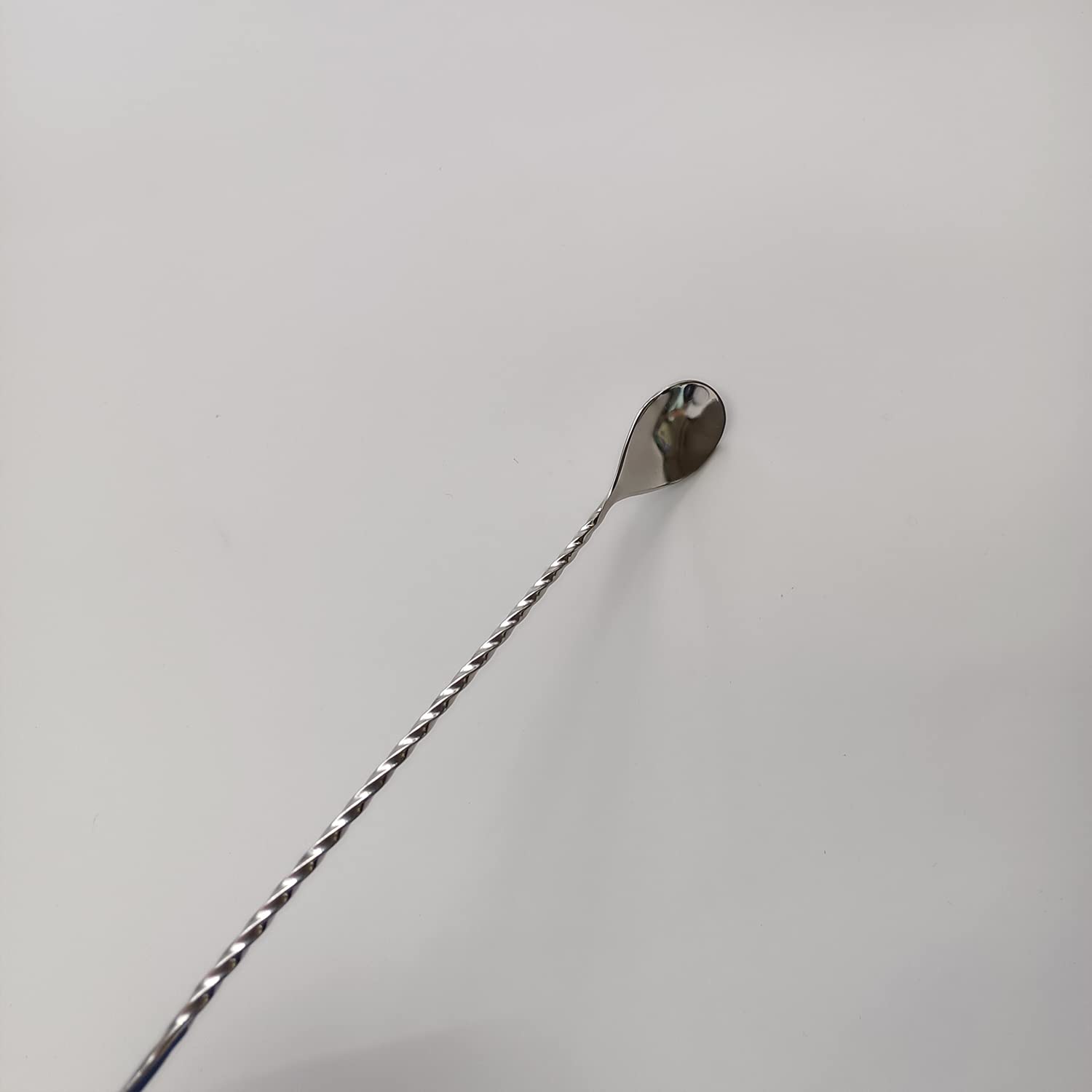 Hfun-Mixing spoons, Stainless Steel Mixing Spoons, Spiral Pattern Bar Cocktail Shaker Spoon