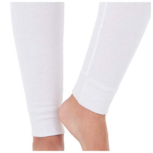 Fruit of the Loom Women's Micro Waffle Thermal Bottom, Medium, White