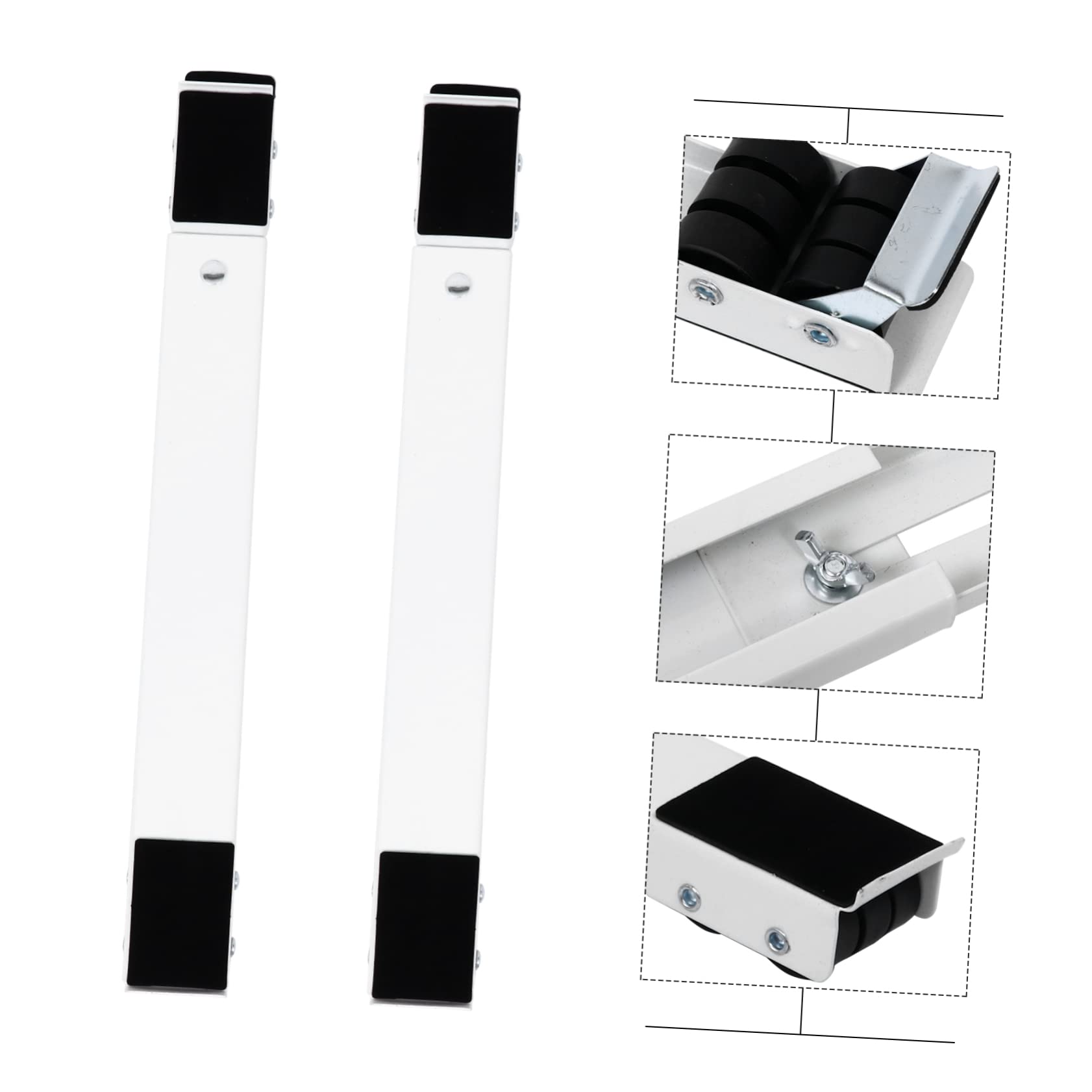 GATHINESS Iron machine bracket washer and dryer pedestals minifridge Machine Rolling Base refrigerator base adjustable fridge stand pulley white iron electrical Refrigerator