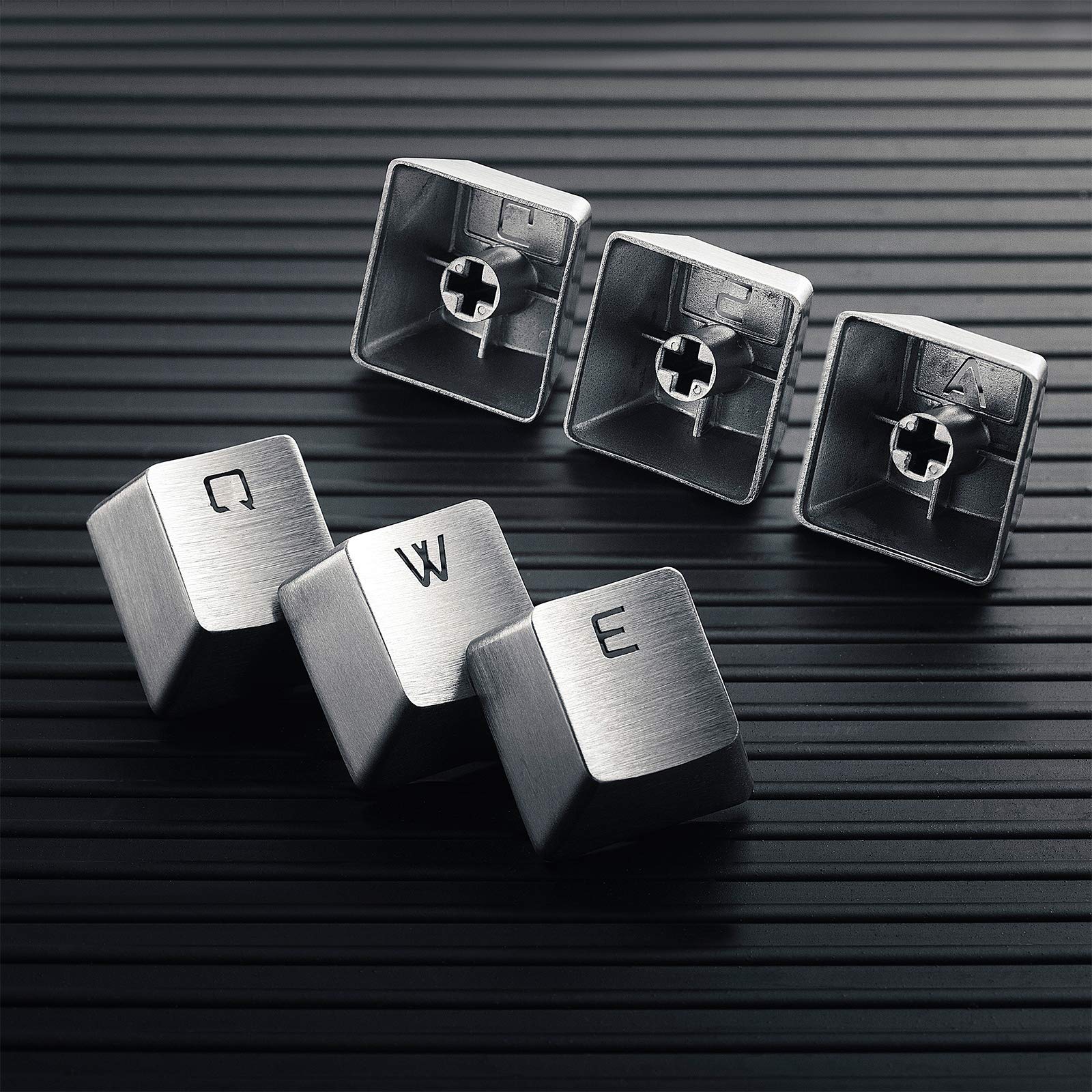 GamCap FPS & MOBA Custom Gaming Keycap,Keycaps set(WASD keys) include Key Puller,Durable Stainless Steel Metal Keycap Compatible with Mechanical Gaming Keyboard 60% Keyboard Cherry Mx Switch