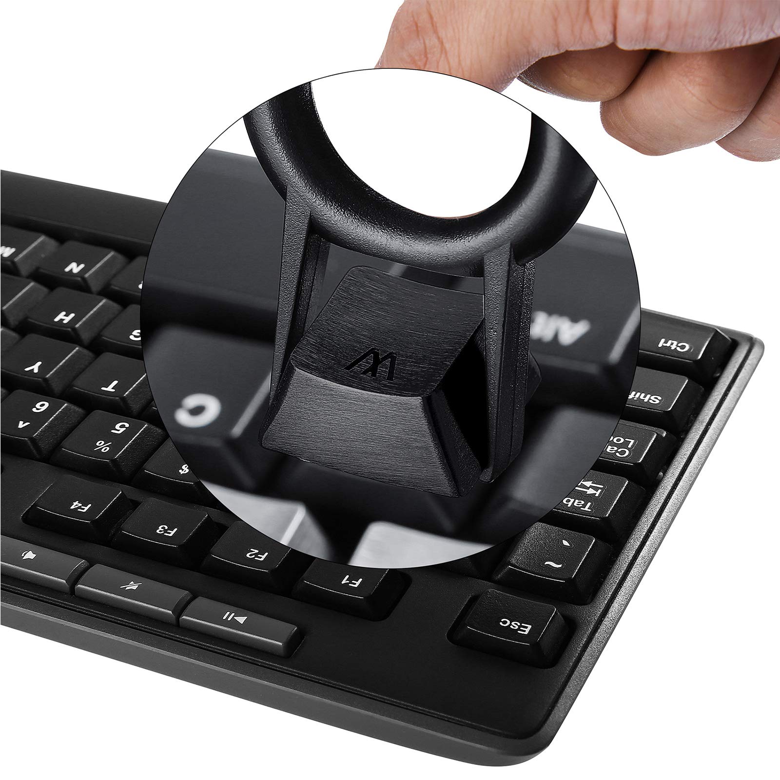 GamCap FPS & MOBA Custom Gaming Keycap,Keycaps set(WASD keys) include Key Puller,Durable Stainless Steel Metal Keycap Compatible with Mechanical Gaming Keyboard 60% Keyboard Cherry Mx Switch