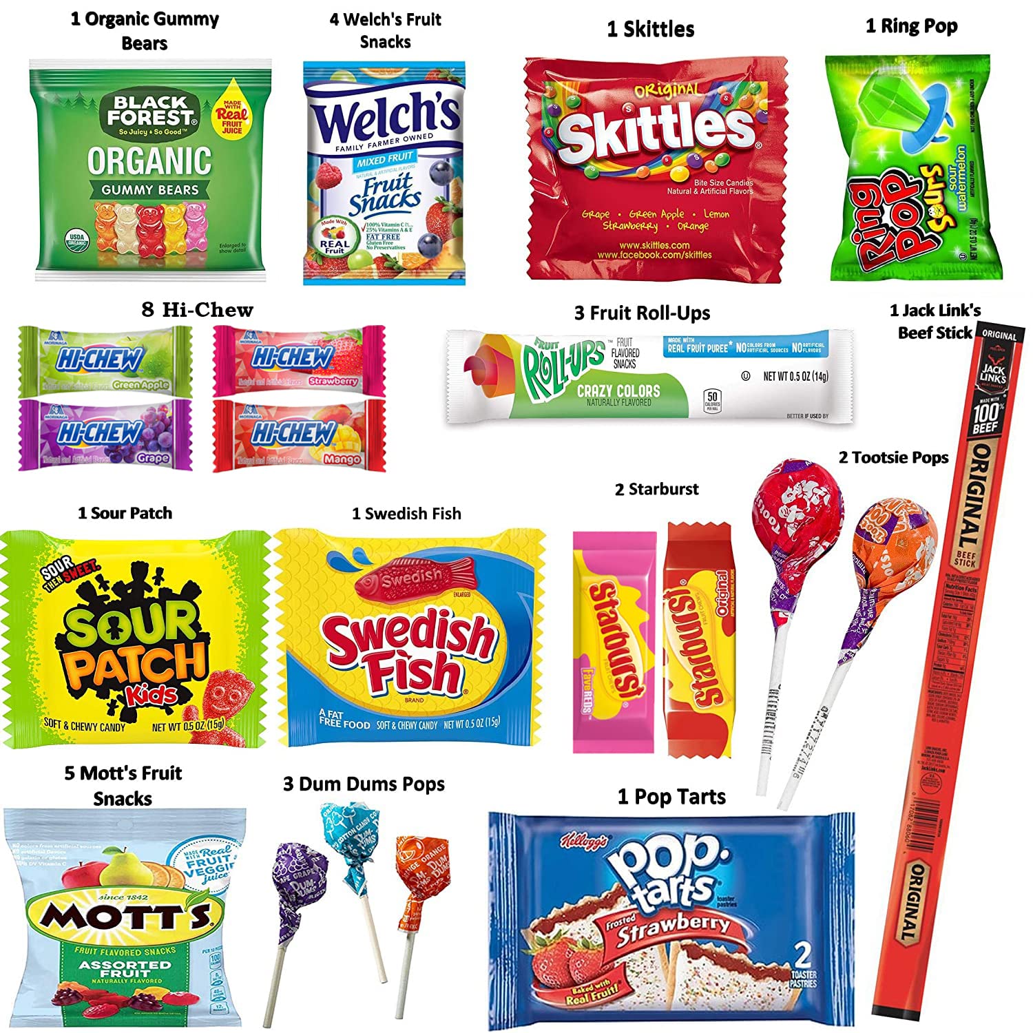 Foxy Fane 60 count Ultimate Holiday Gift Snack Box - Care Package with Assortment of Chips, Cookies, Candy, Crackers & other Snacks - Bulk Bundle of Delicious Treats (60 Snacks - Assorted Pack)